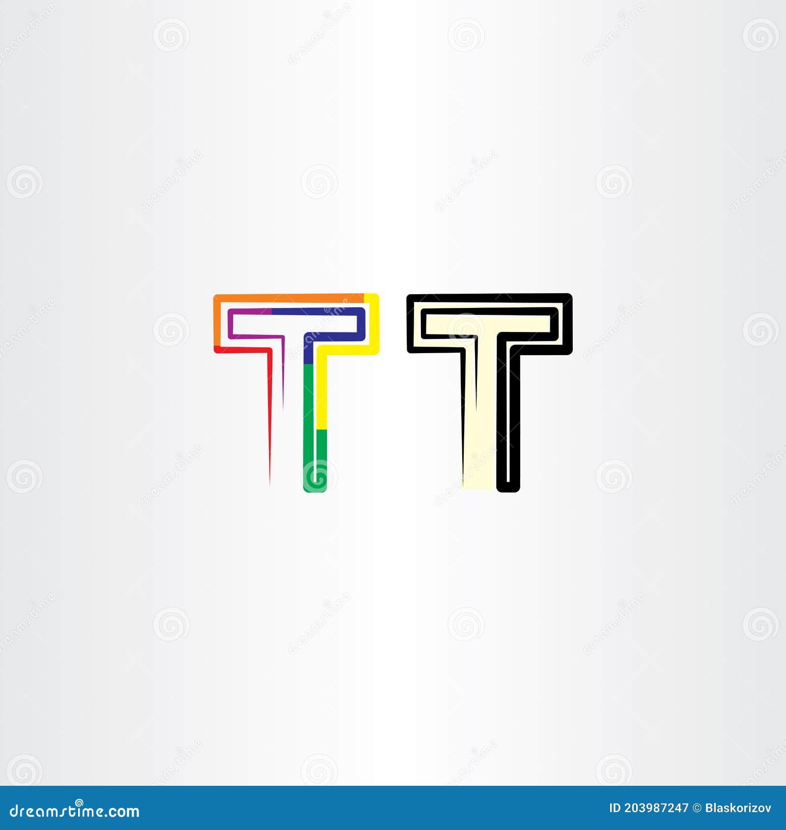 Letter T Logo Icon Logotype Design Element Symbol Stock Vector ...