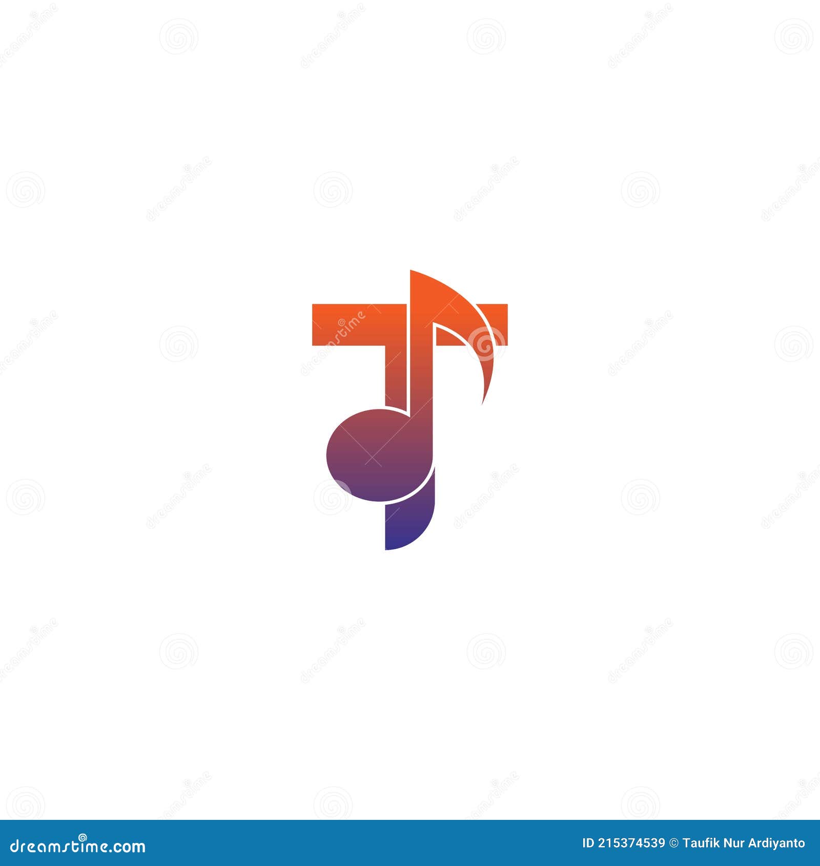 Letter T Logo Icon with Musical Note Design Symbol Template Stock ...