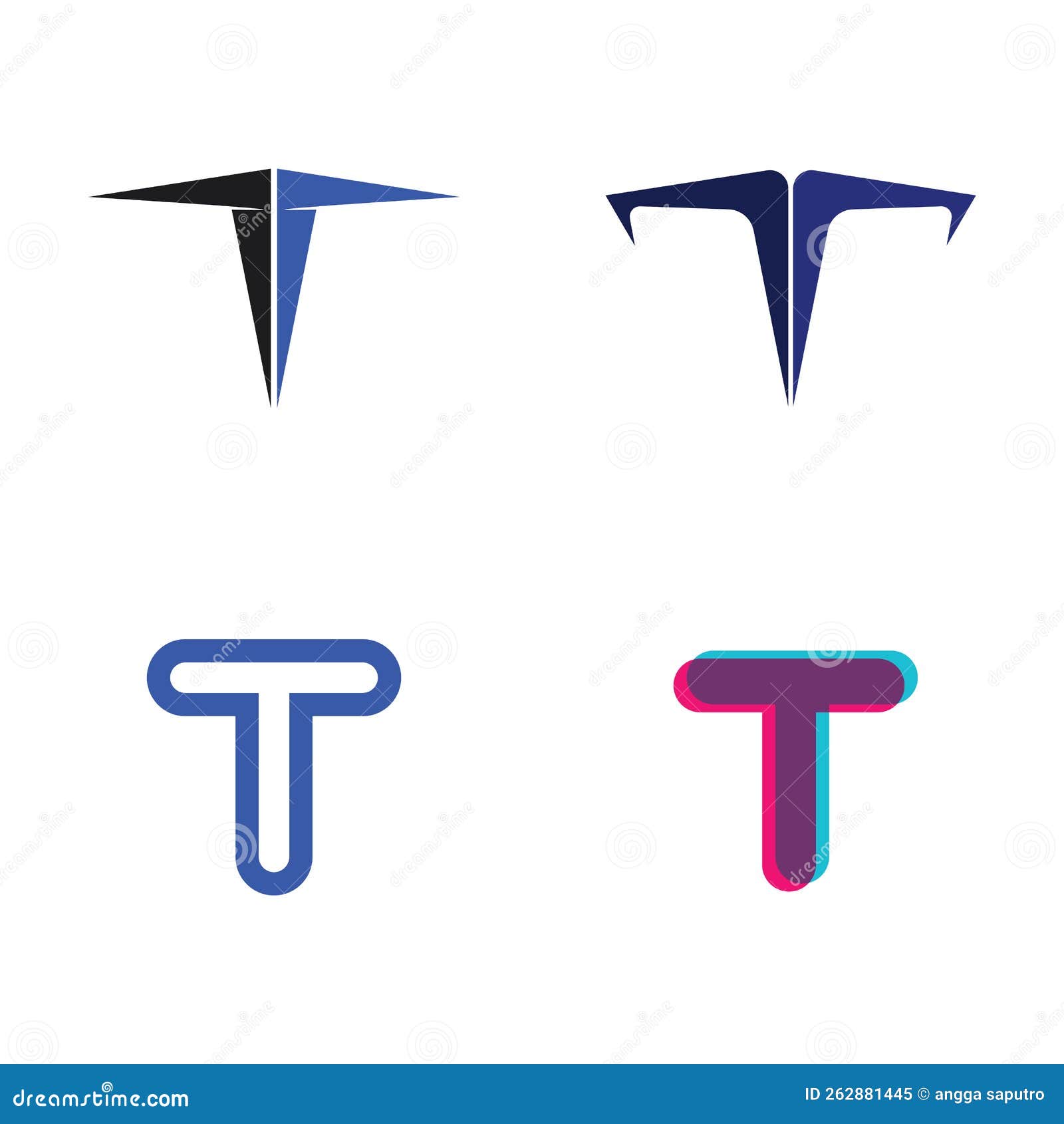 Letter T Logo Image and Font T Design Graphic Vector Stock Illustration ...