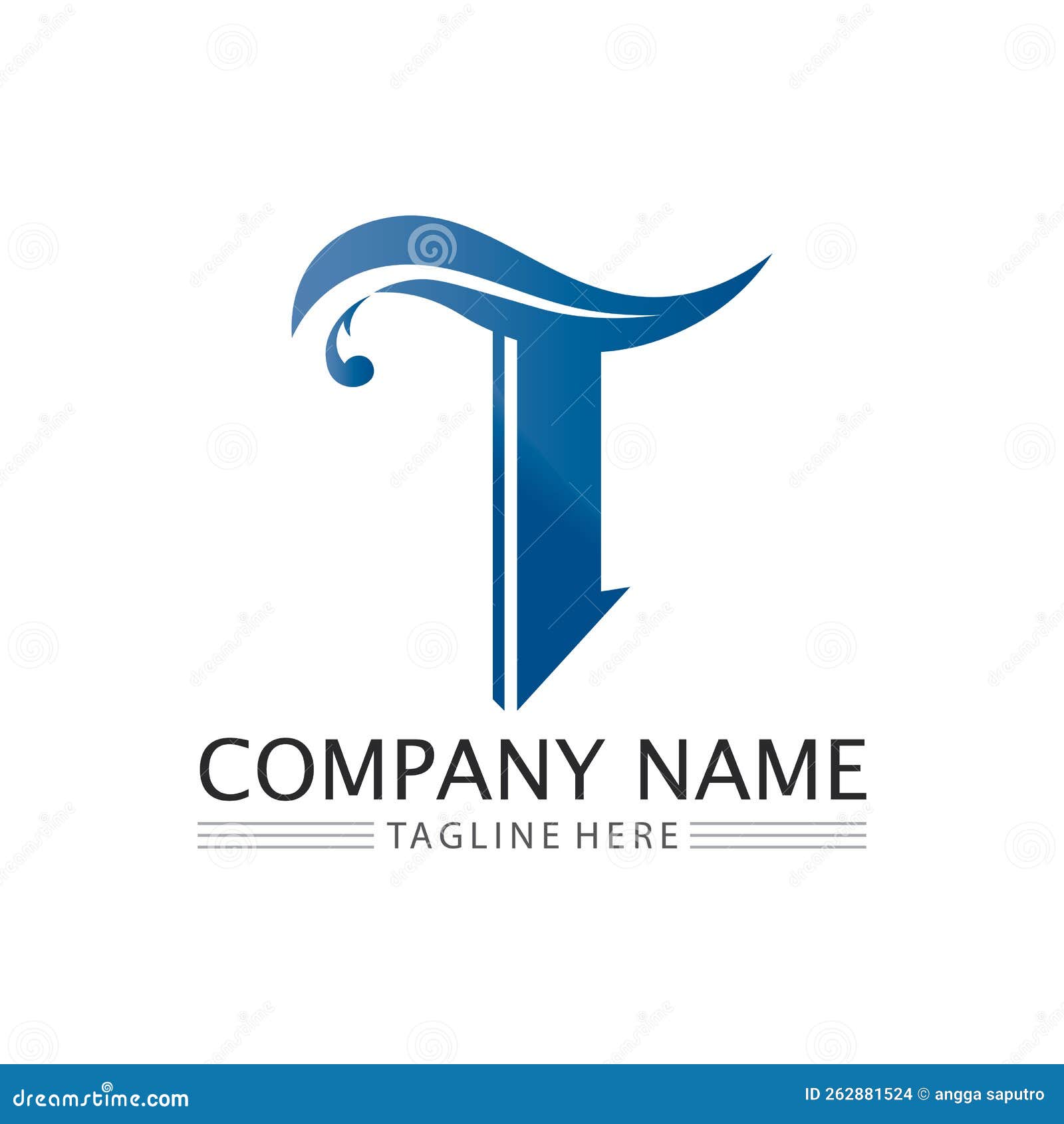 Letter T Logo Image and Font T Design Graphic Vector Stock Illustration ...