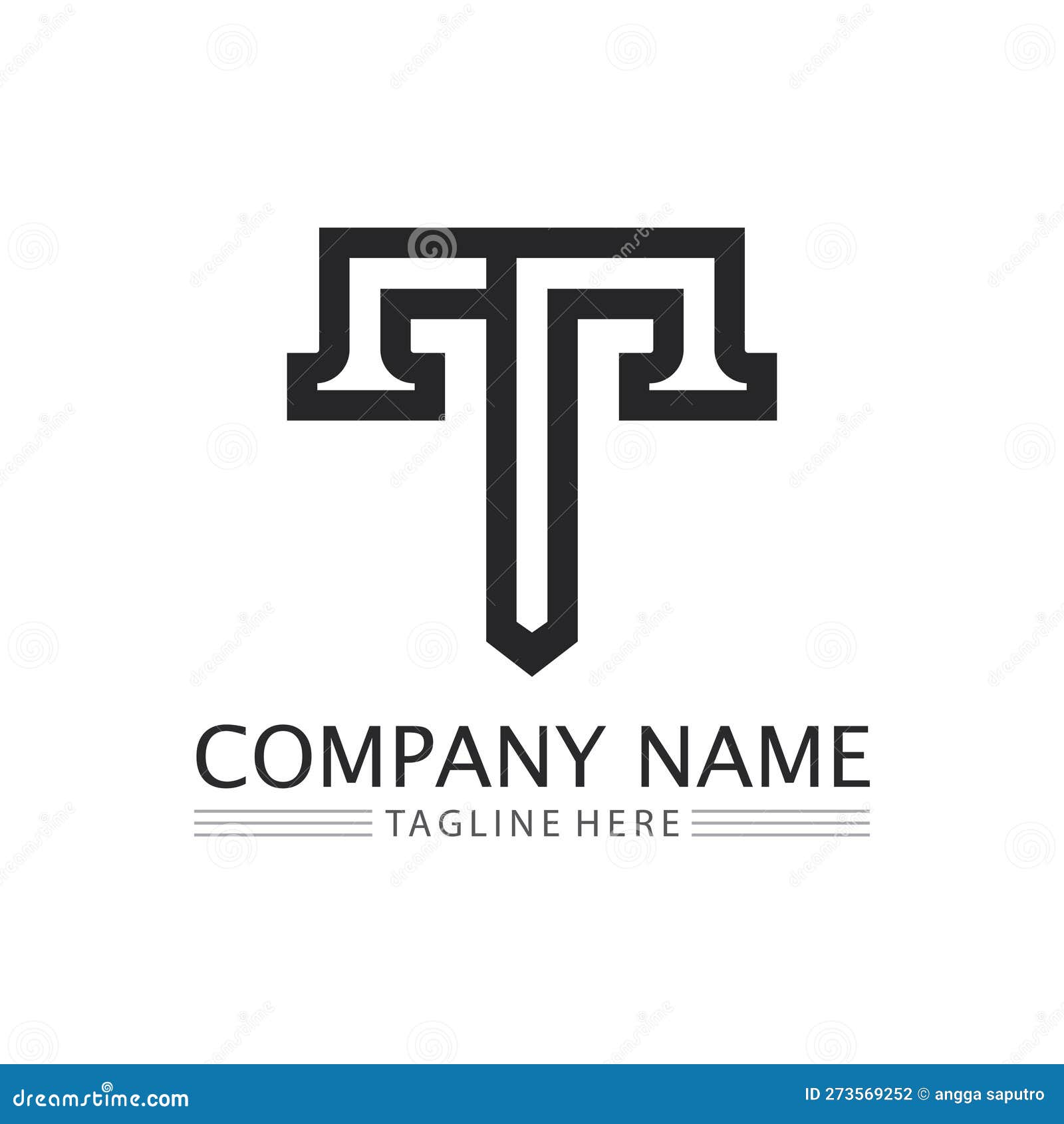 Letter T Logo Image and Font T Design Graphic Vector Stock Illustration ...