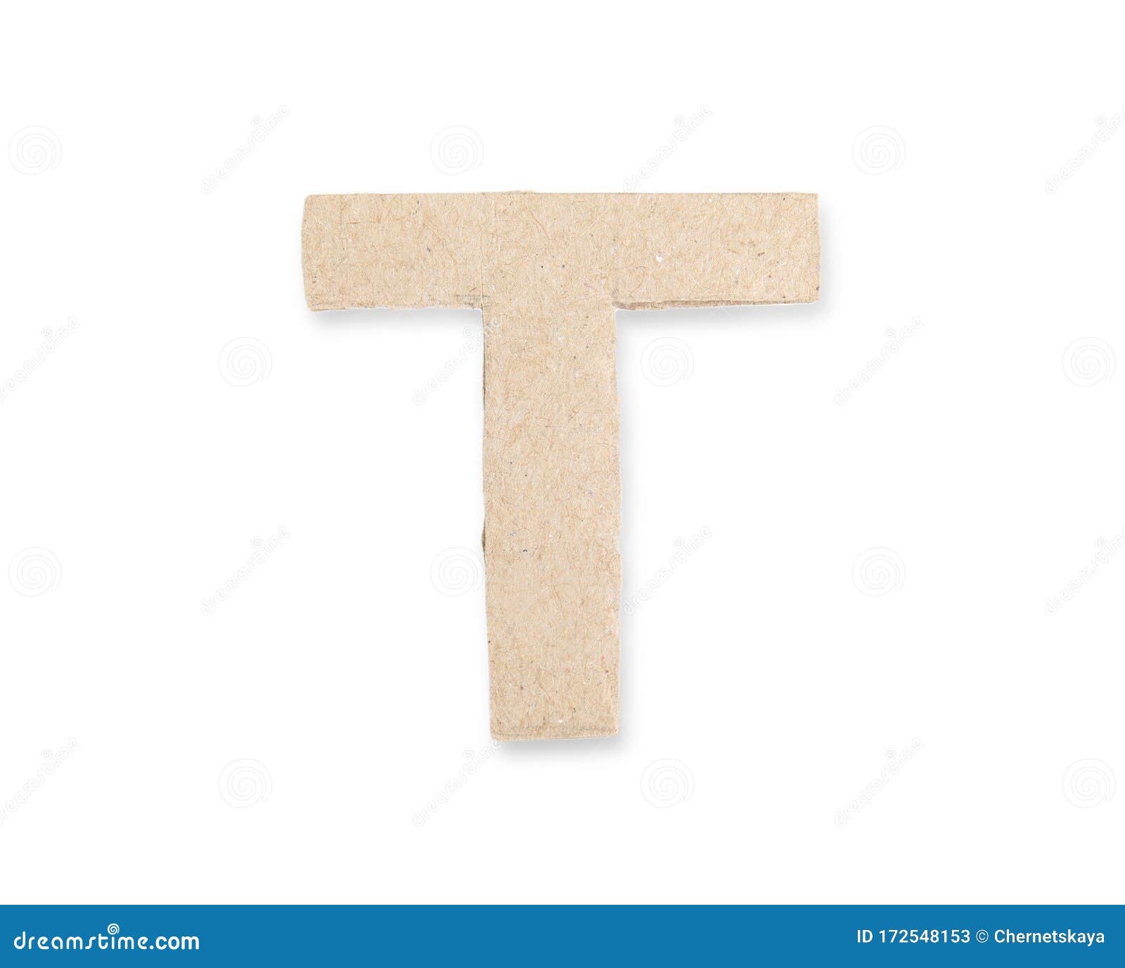 Letter T Made of Cardboard Isolated Stock Image - Image of carton ...