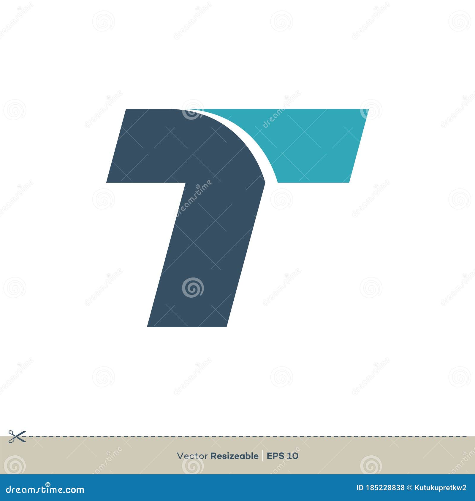 Letter T Modelvoorbeeld. Vectorstappen 10 Vector Illustratie ...