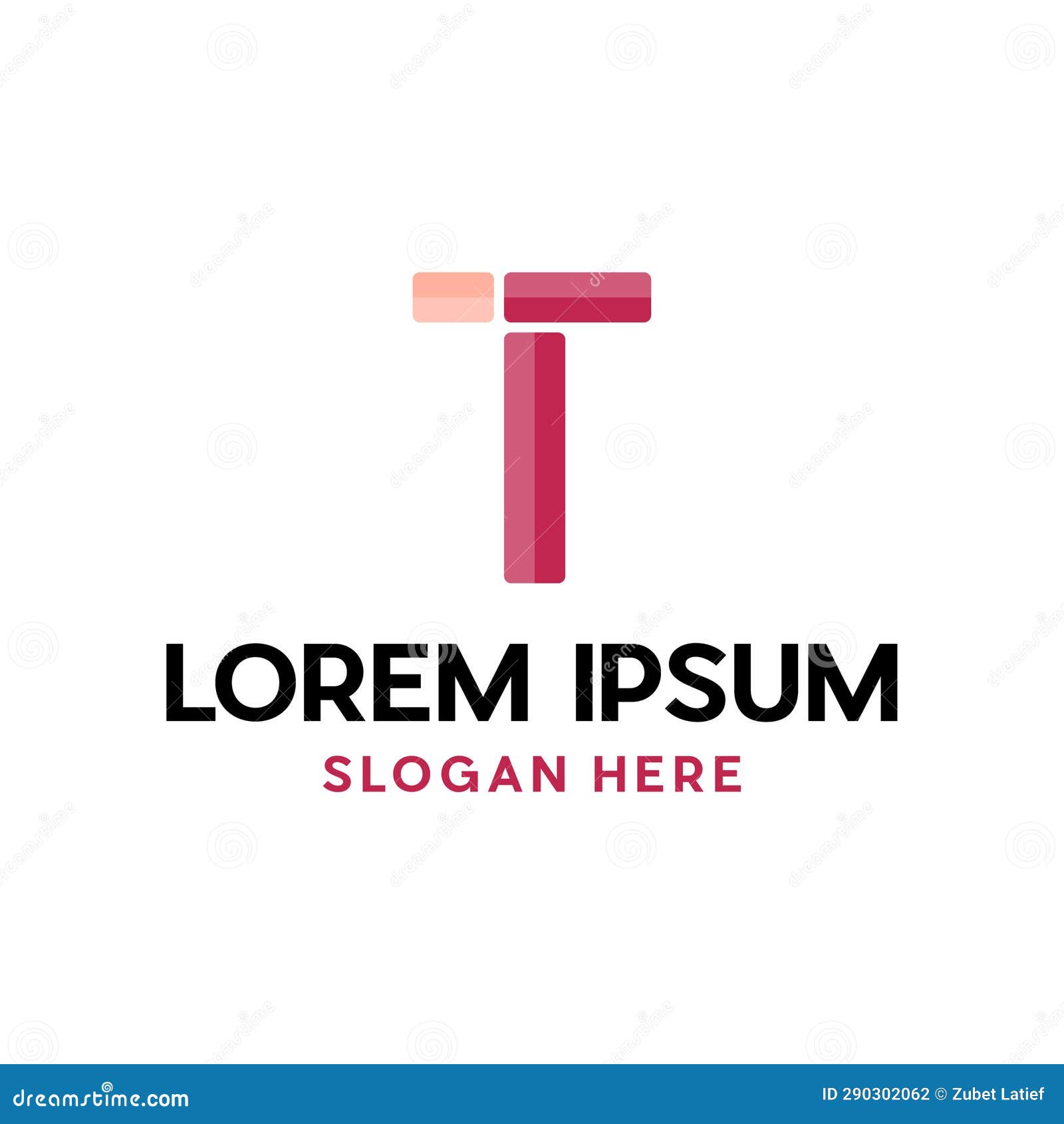 Letter T Monogram Modern Logo Design Stock Illustration - Illustration ...