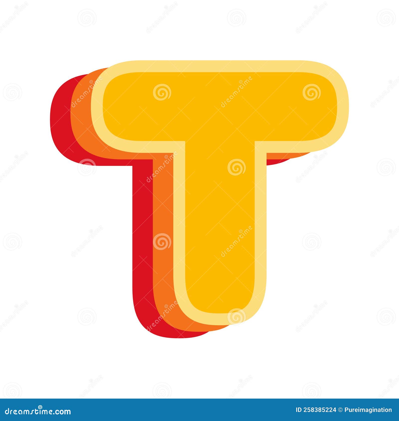 Letter T Orange, Vector Illustration Stock Vector - Illustration of ...