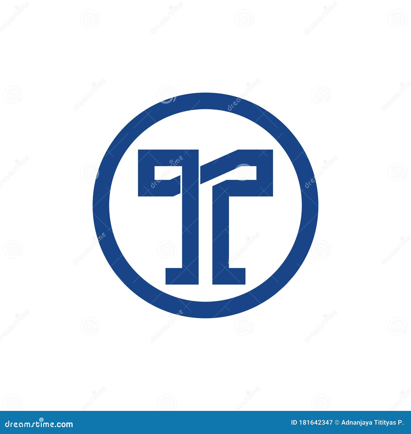 Letter T Overlapping Line Geometric Circle Logo Vector Stock Vector ...