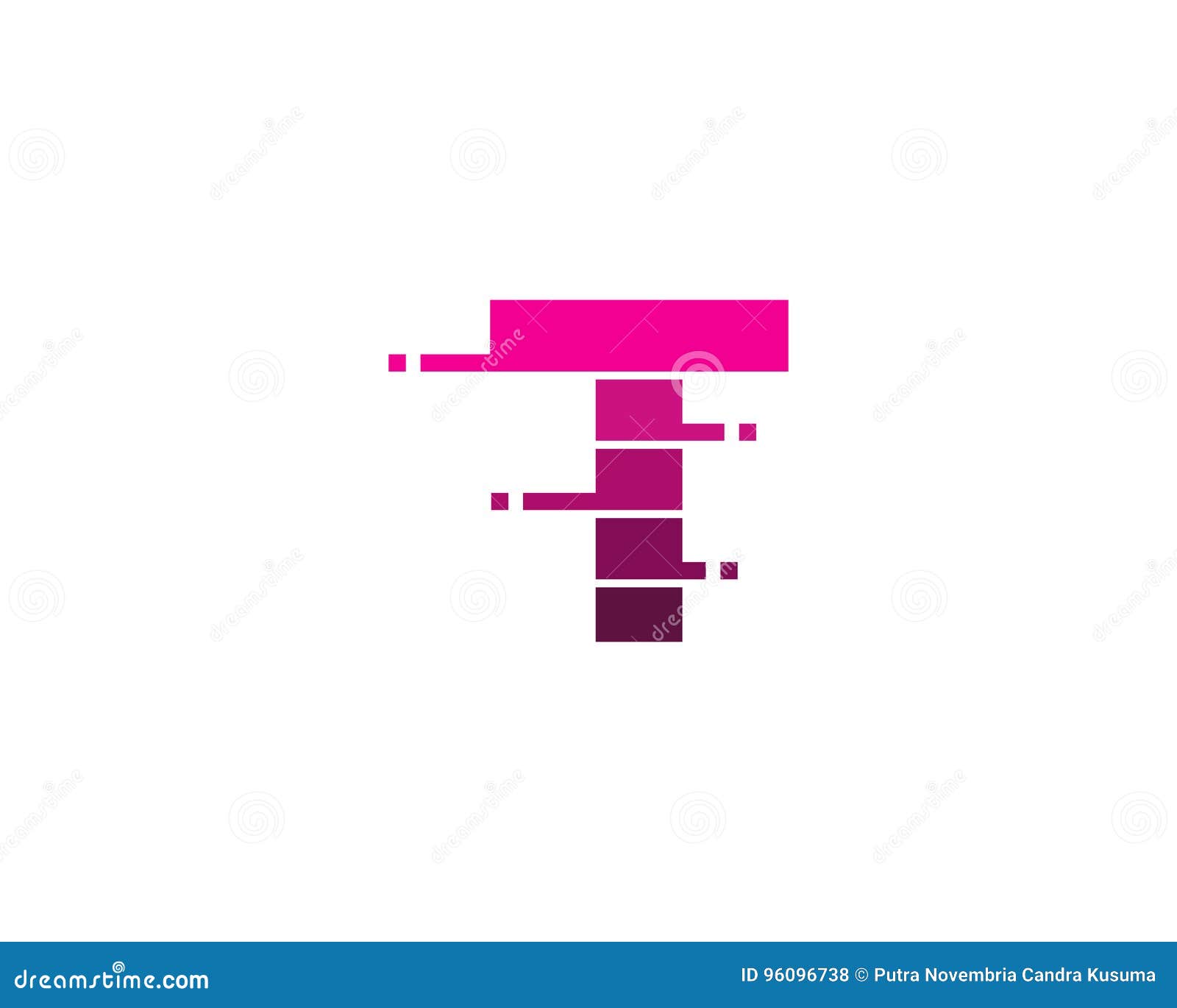 Letter T Pixel Icon Logo Design Element Stock Vector - Illustration of ...