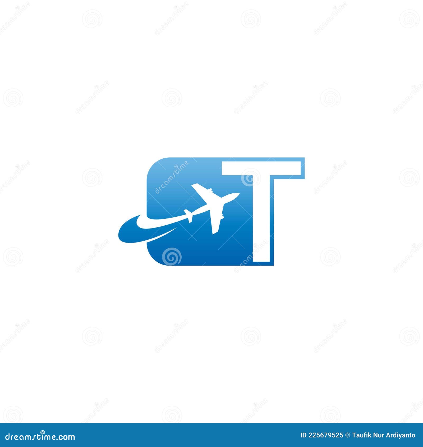 Letter T with Plane Logo Icon Design Vector Stock Vector - Illustration ...