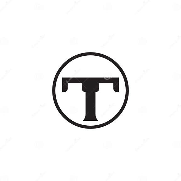 Letter T Pole Post Building Symbol Logo Vector Stock Vector ...