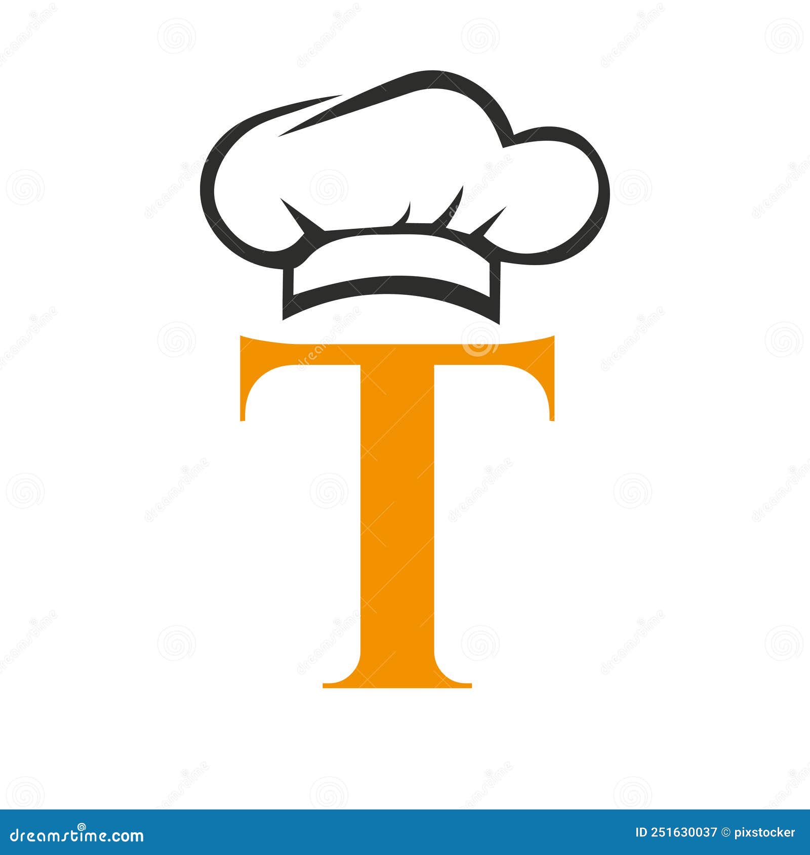 Letter T Restaurant Logo Concept with Chef Hat Vector Template ...