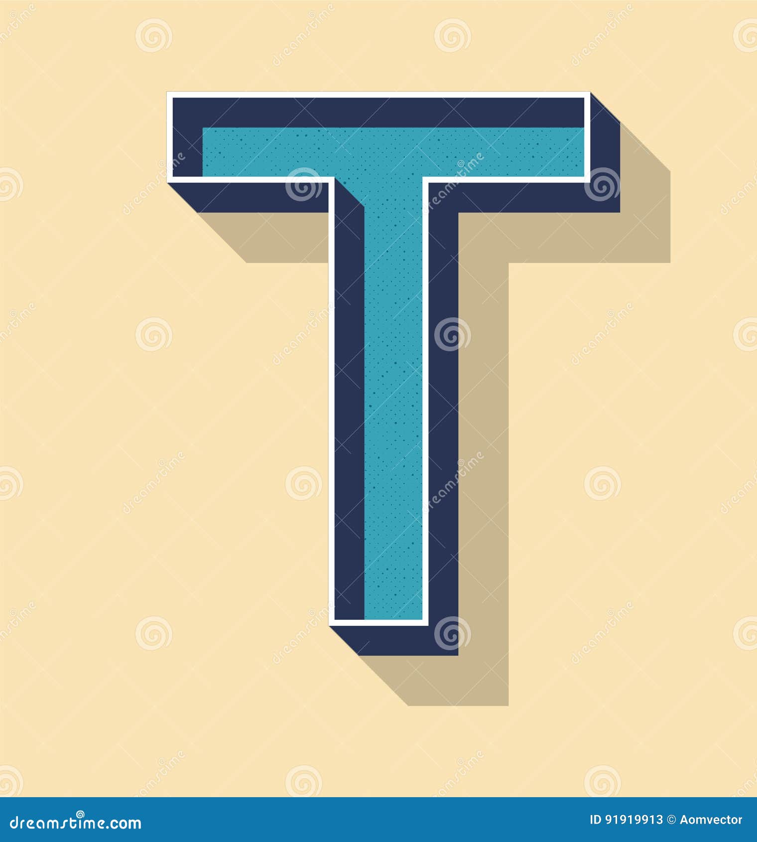 Letter T Retro Vector Text Style, Fonts Concept Stock Vector ...