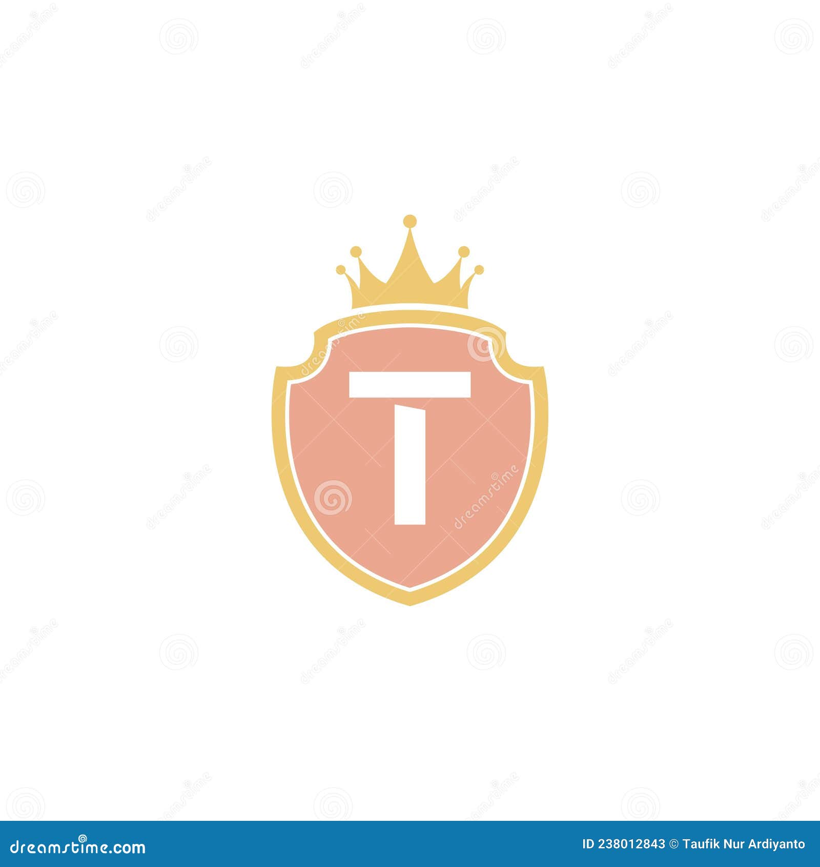 Letter T with Shield Icon Logo Design Illustration Stock Illustration ...
