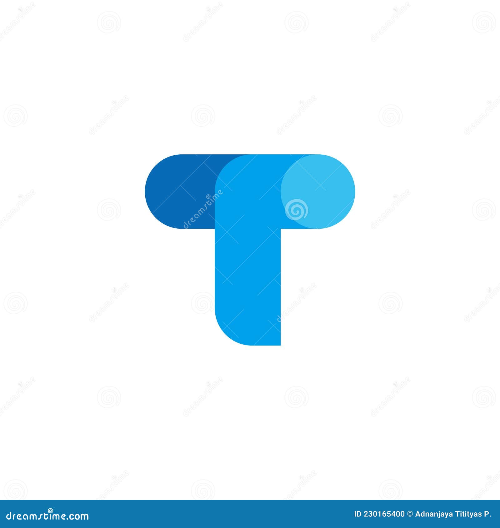 Letter T Simple Geometric Colorful Logo Vector Stock Vector ...