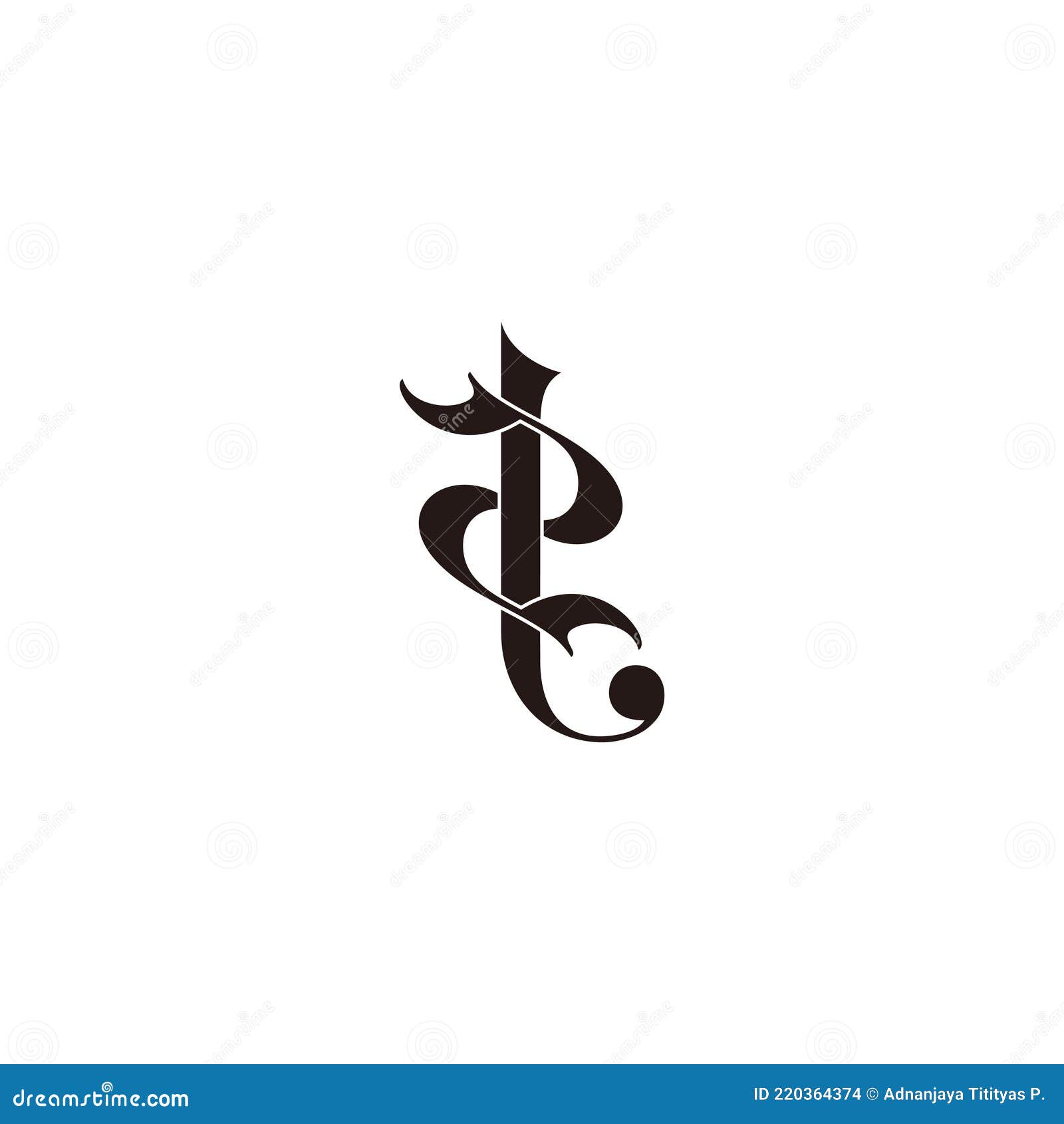 Letter 2t Simple Linked Curves 3d Flat Logo Vector Stock Vector ...