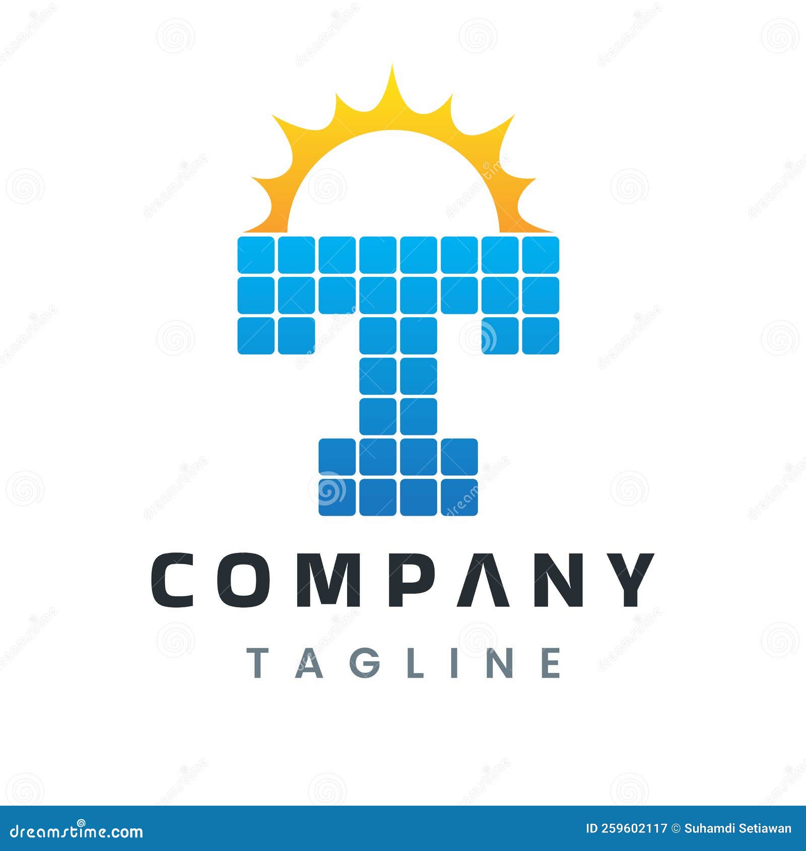 Letter T Solar Energy Logo, Solar Power Panel Design Stock Vector ...