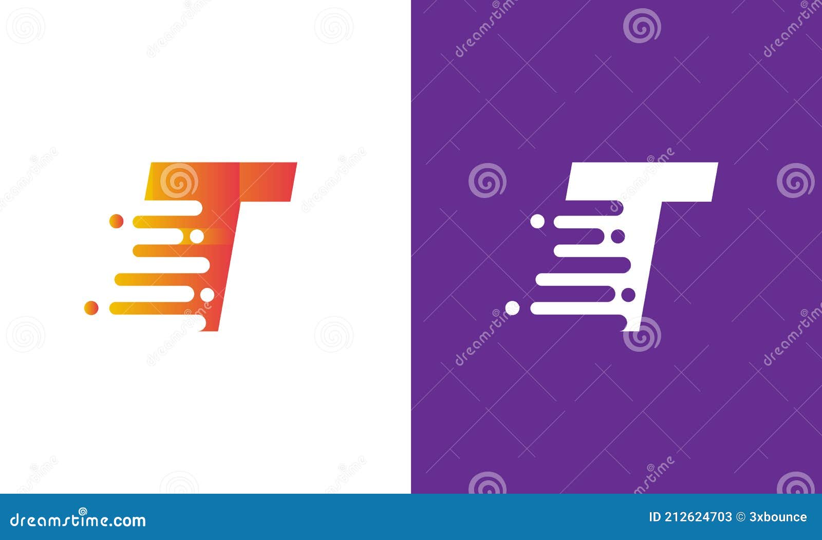 Letter T Speed Logo Design Element. Abstract Letter T Logo Design ...