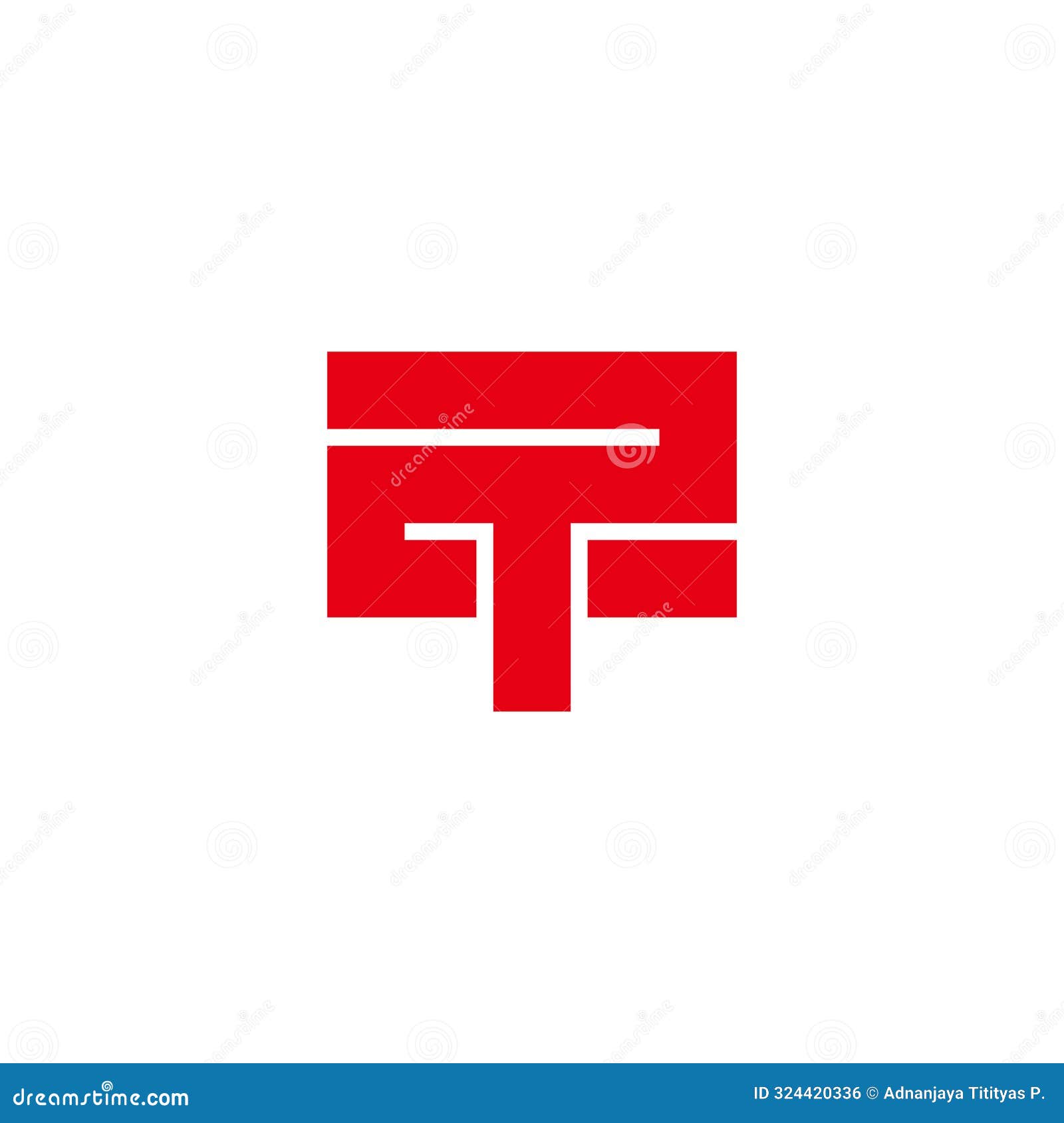 Letter 2t Stripes Red Simple Logo Vector Stock Vector - Illustration of ...