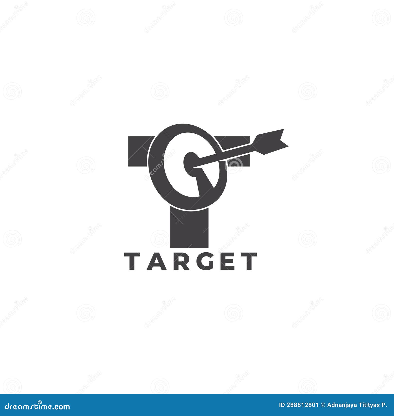 Letter T Target Dart Arrow Logo Vector Stock Vector - Illustration of ...