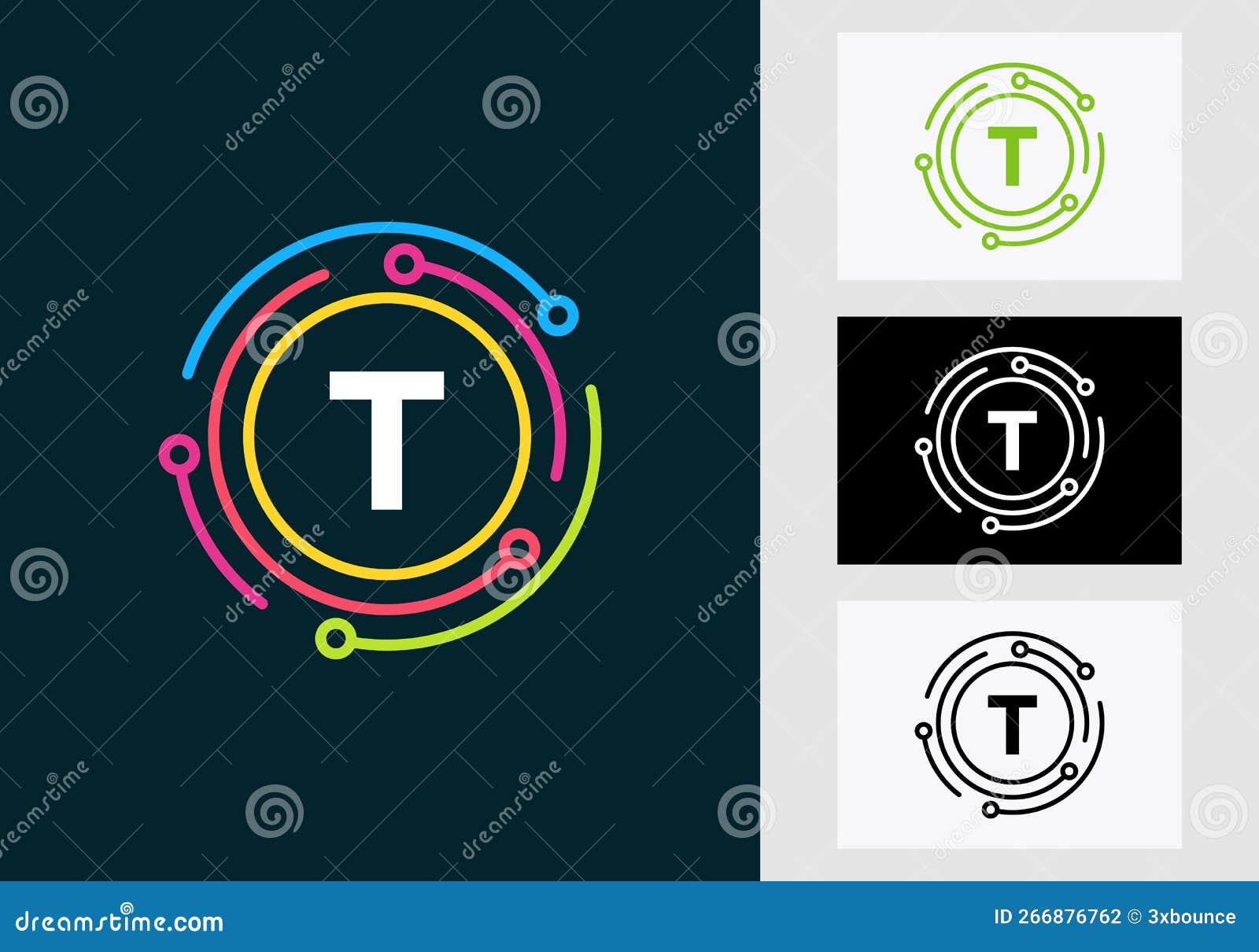 Letter T Technology Logo Design. Network Logo Symbol Stock Vector ...