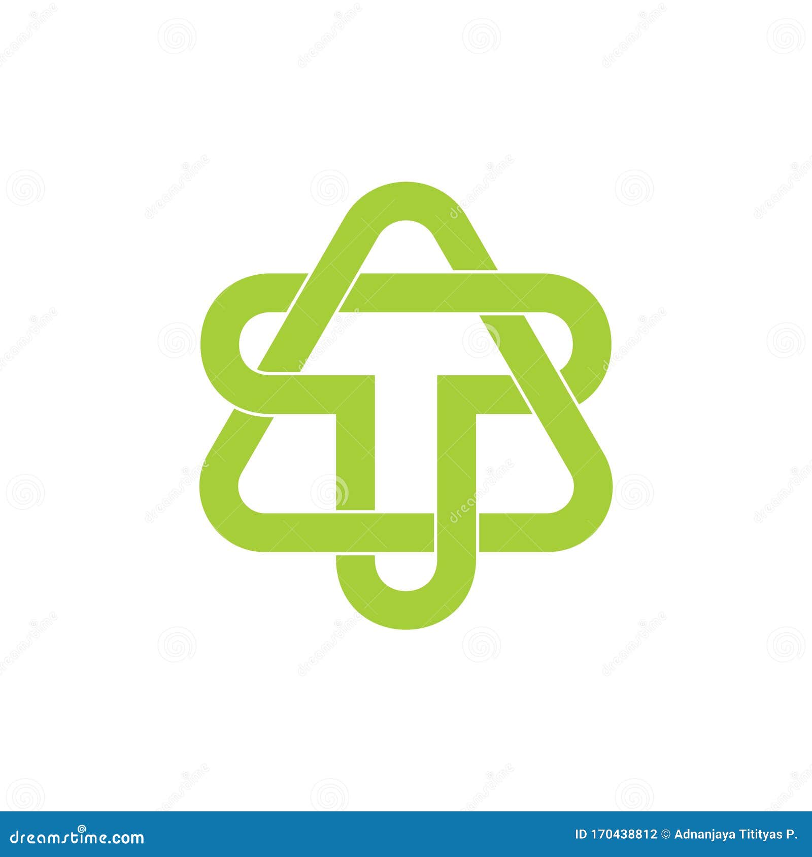 Letter T Triangle Linked Line Logo Vector Stock Vector - Illustration ...