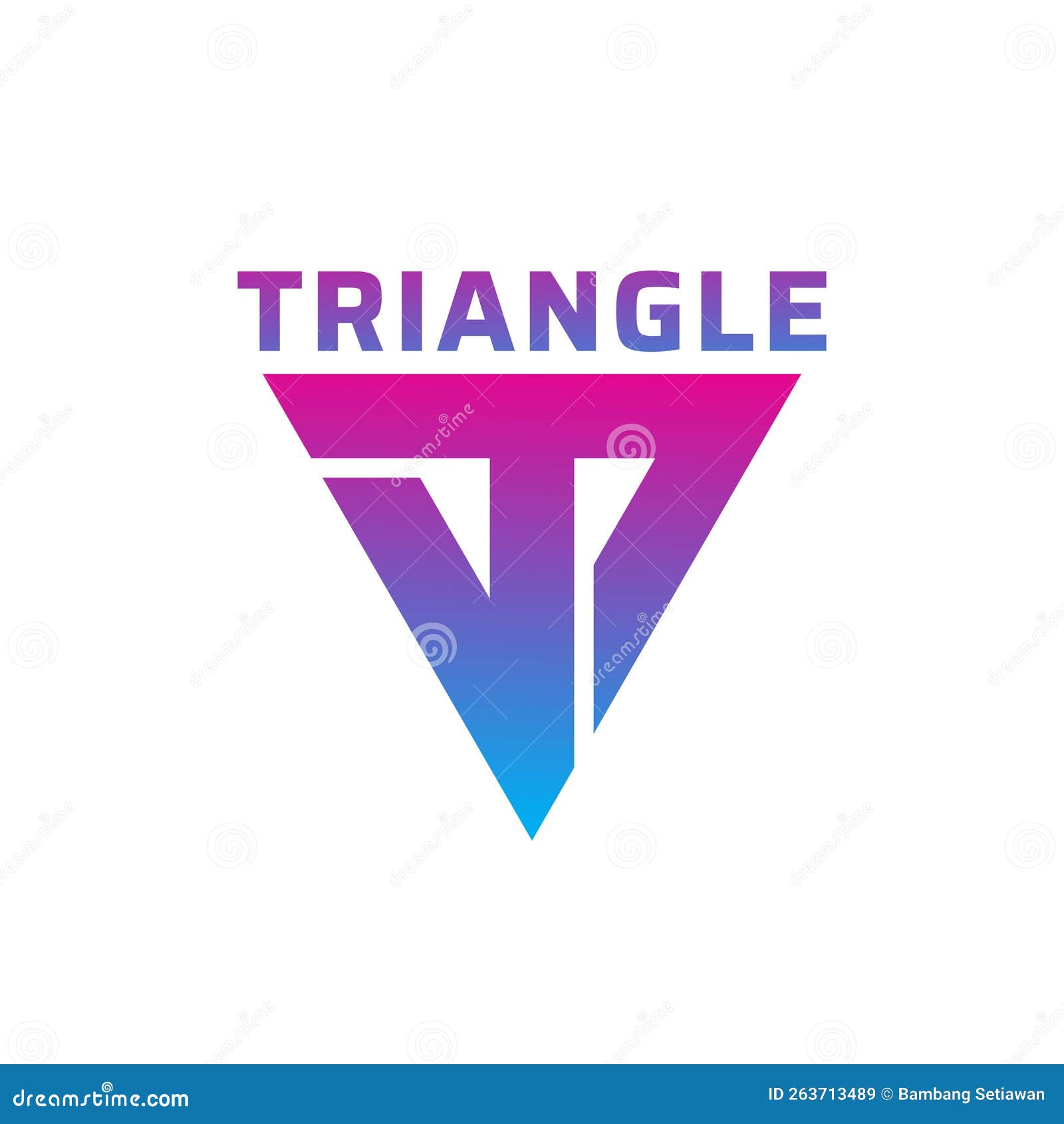 Letter T in Triangle Shape. Alphabet Logo Design with Futuristic ...