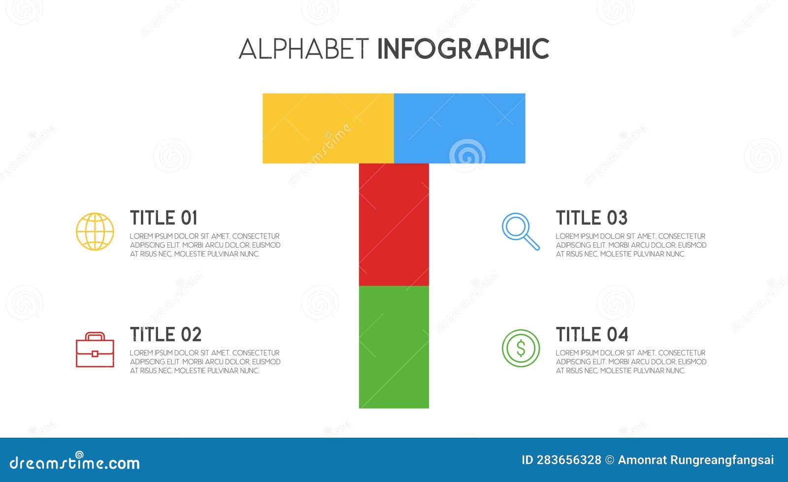 Letter T Vector Alphabet and Other Elements for Infographics Stock ...