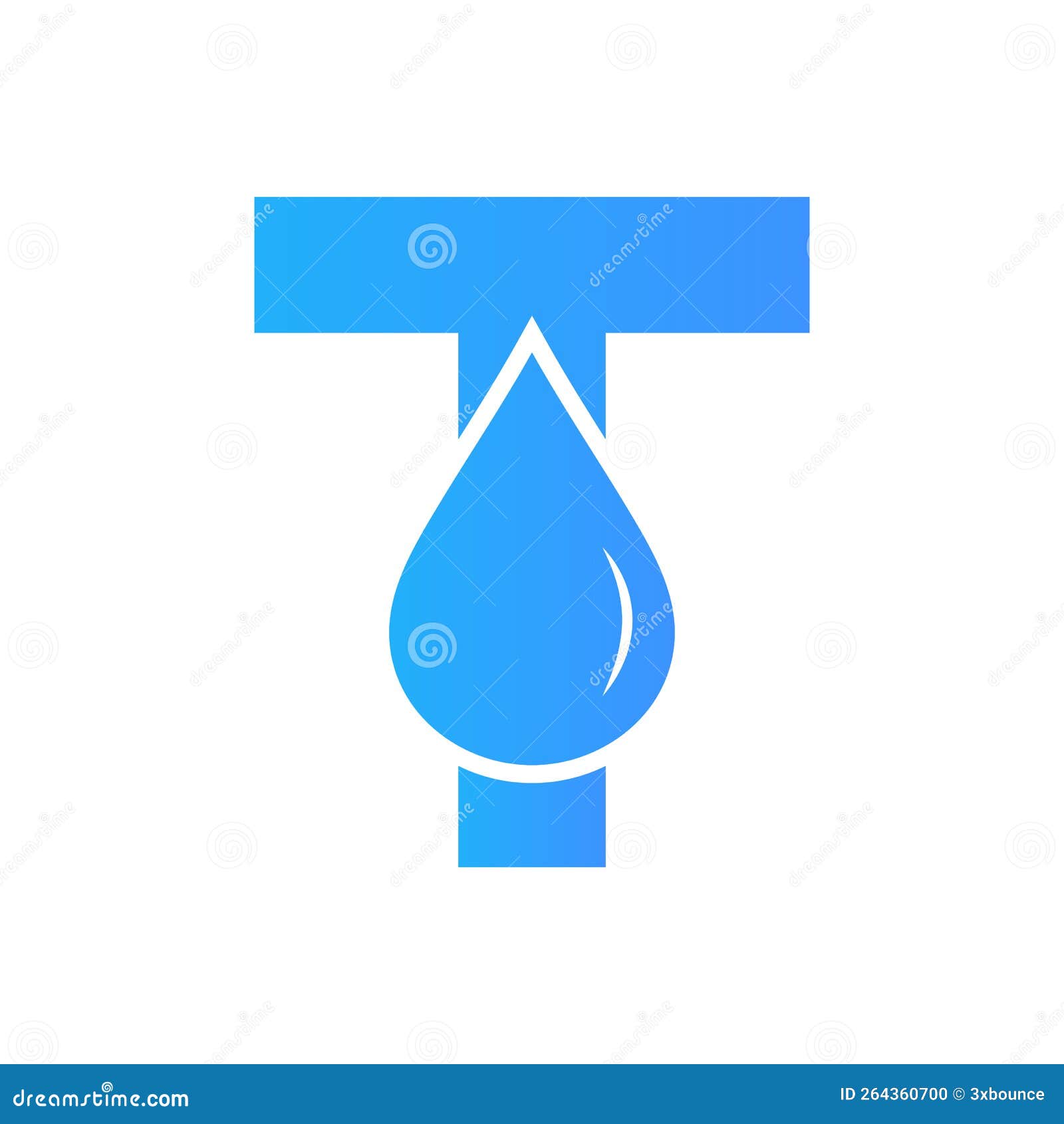 Letter T Water Logo Element Vector Template. Water Drop Logo Symbol ...