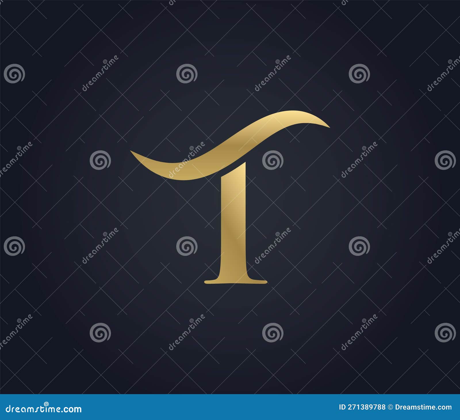 Letter T wave sign logo stock vector. Illustration of letter - 271389788