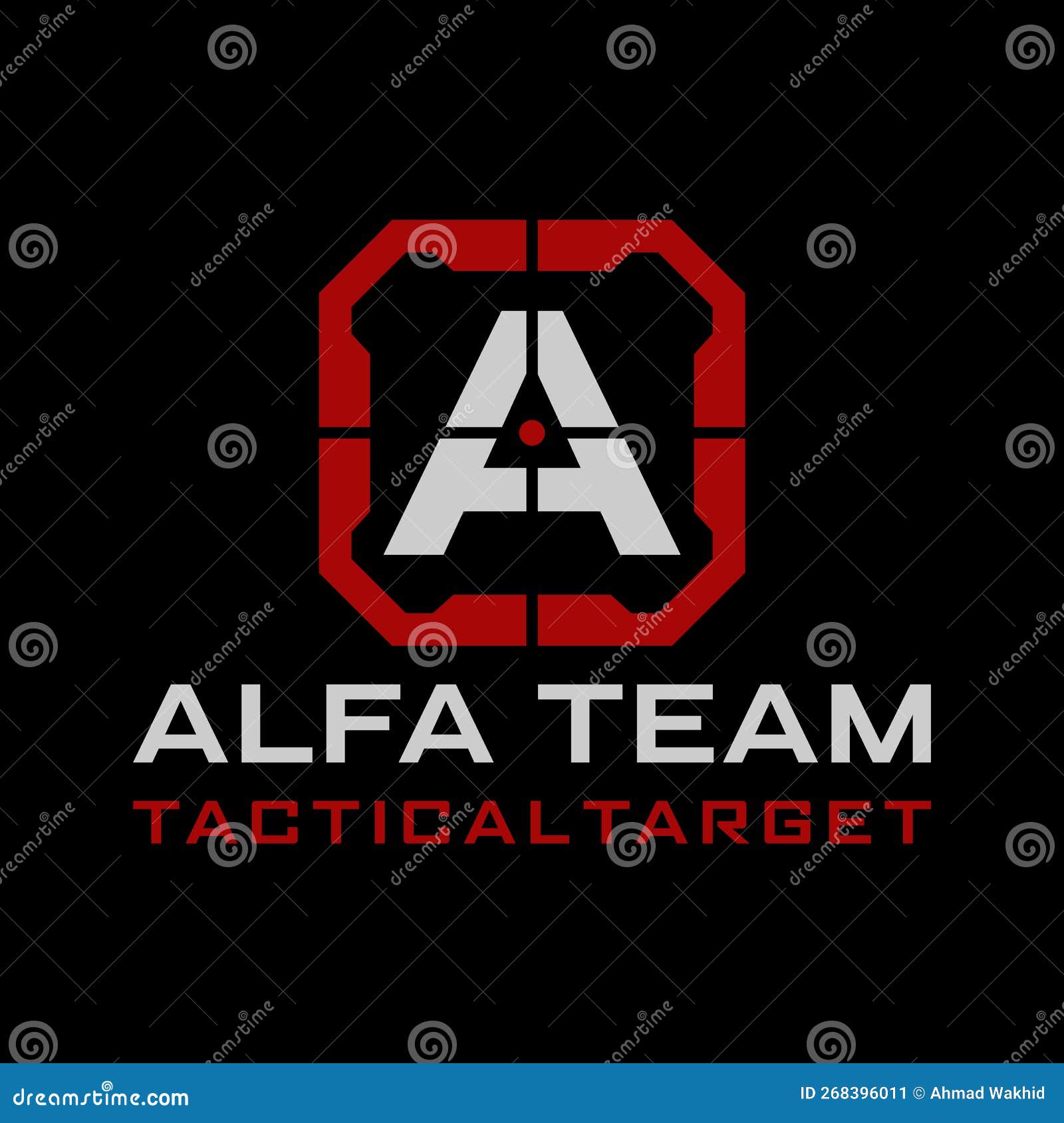 A Letter Tactical Military Target Logo Design Stock Illustration ...