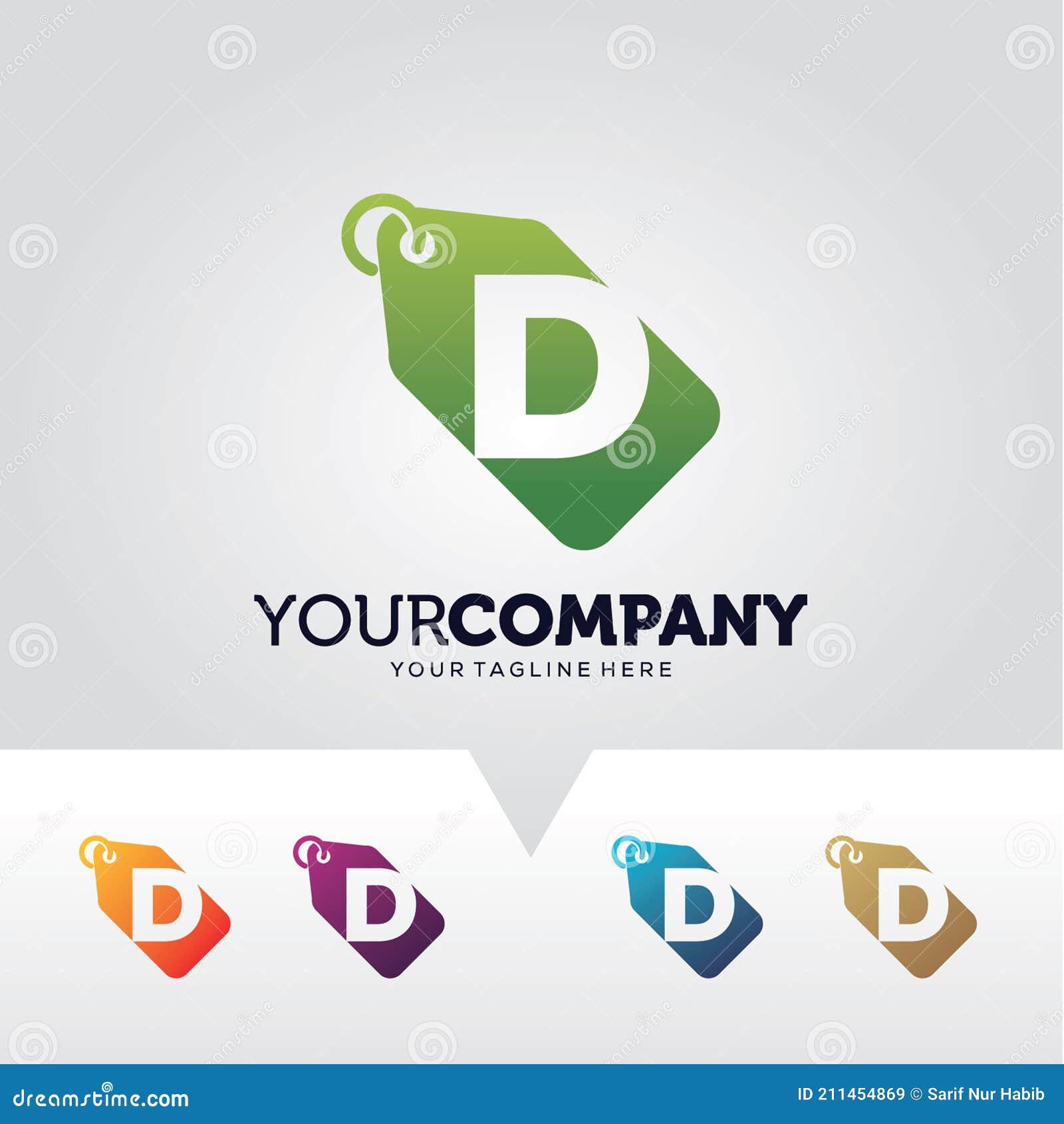 Letter Tag Logo Design Template Stock Vector - Illustration of gift ...