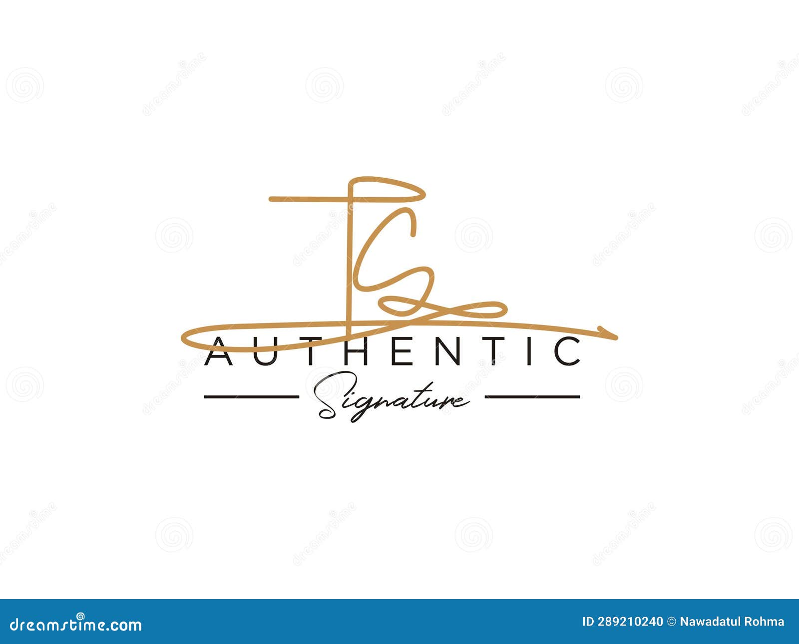 Letter TC Signature Logo Template Vector Stock Vector - Illustration of ...