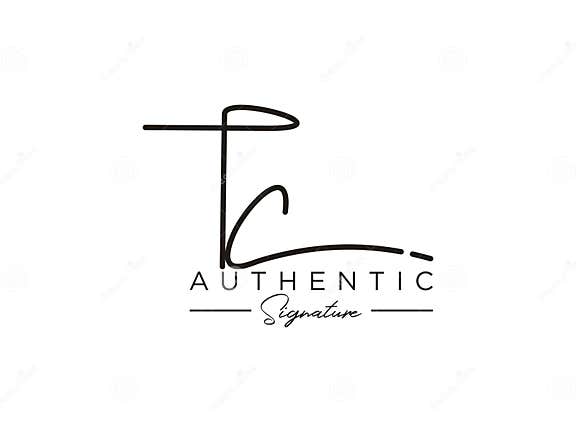 Letter TC Signature Logo Template Vector Stock Vector - Illustration of ...