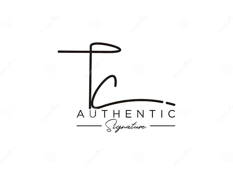 Letter TC Signature Logo Template Vector Stock Vector - Illustration of ...