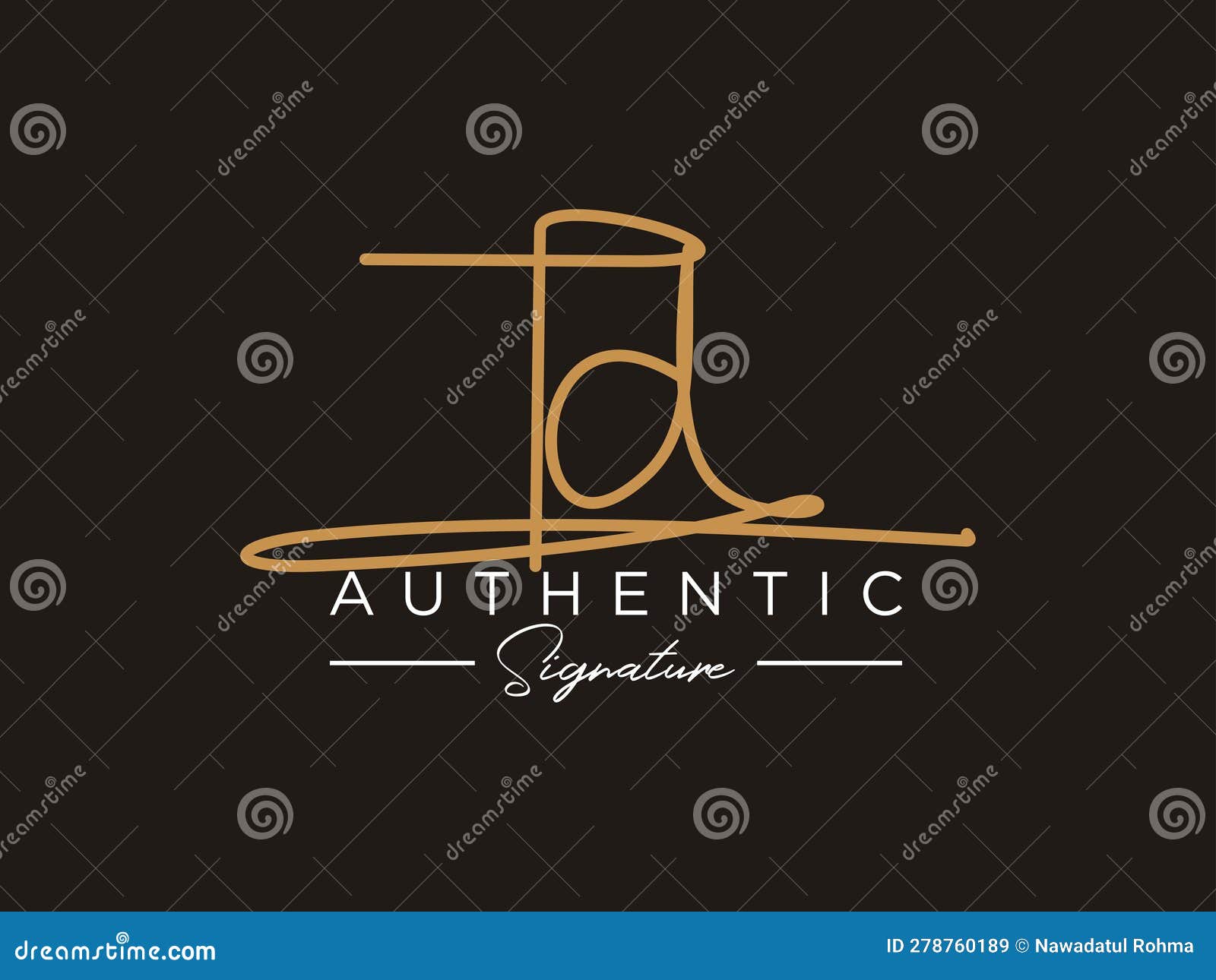 Letter TD Signature Logo Template Vector Stock Vector - Illustration of ...