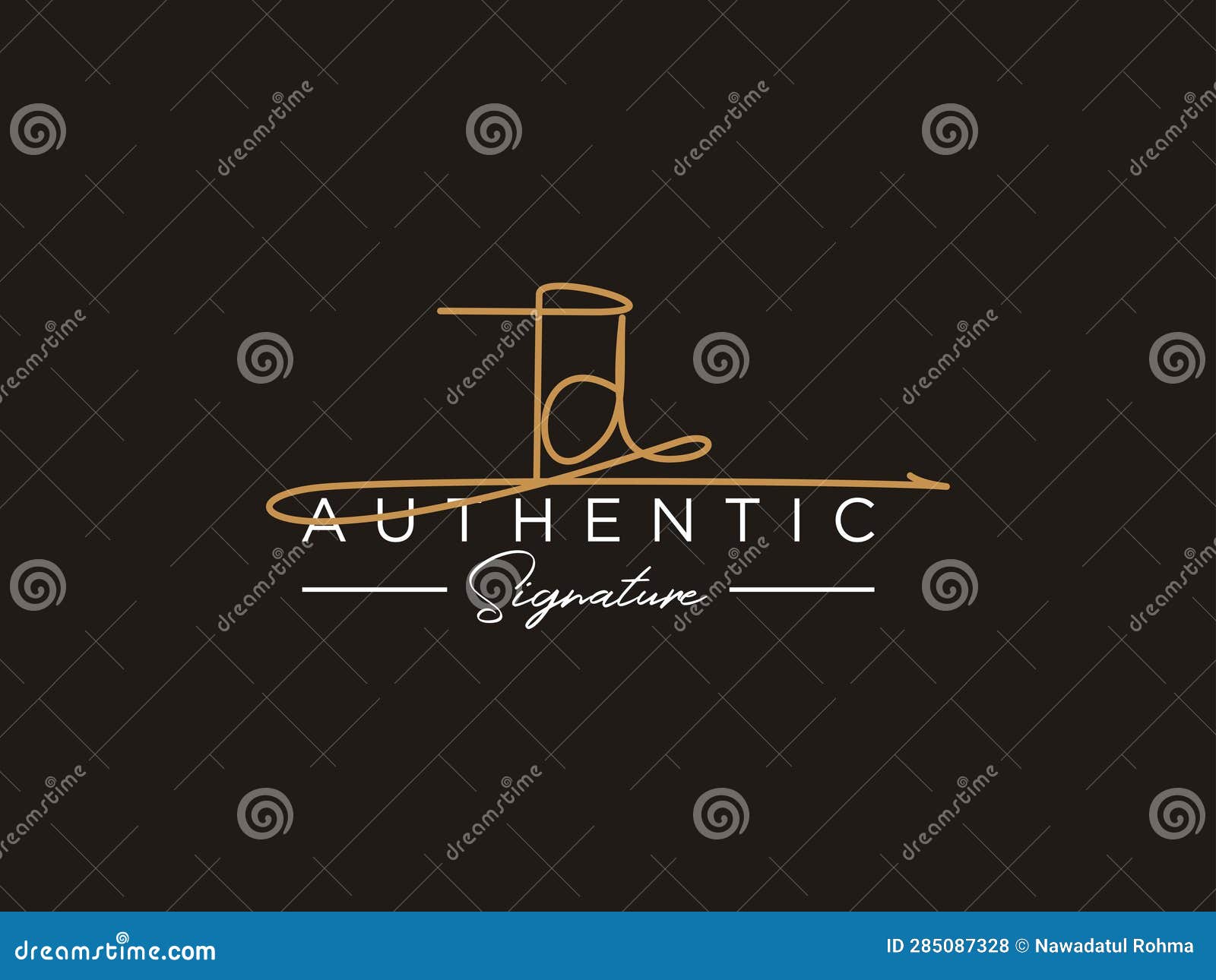Letter TD Signature Logo Template Vector Stock Vector - Illustration of ...