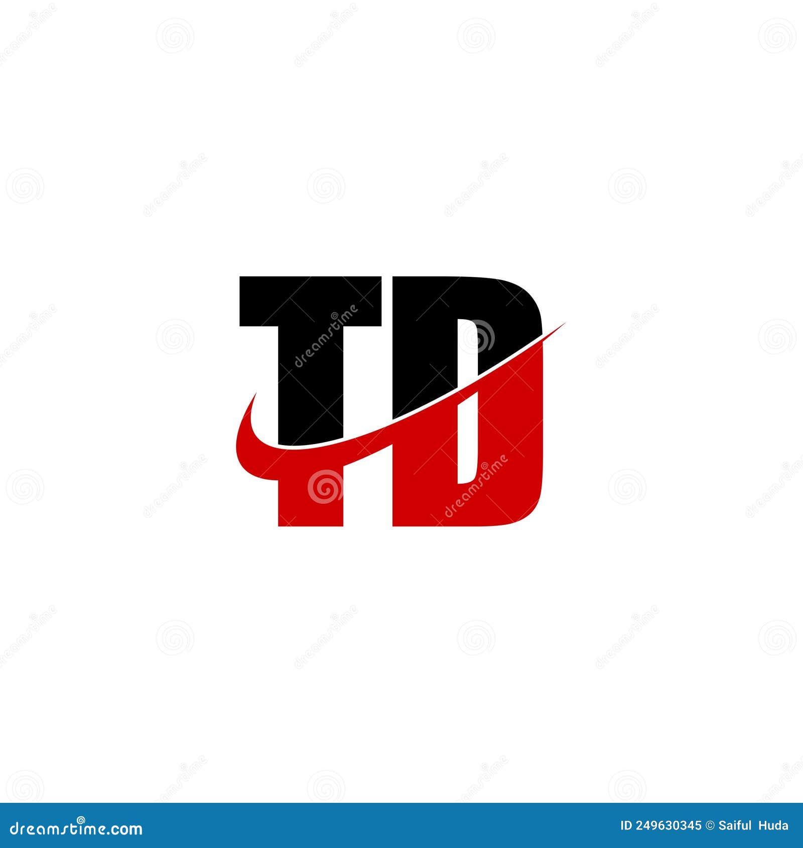 Letter TD Simple Monogram Logo Icon Design. Stock Vector - Illustration ...