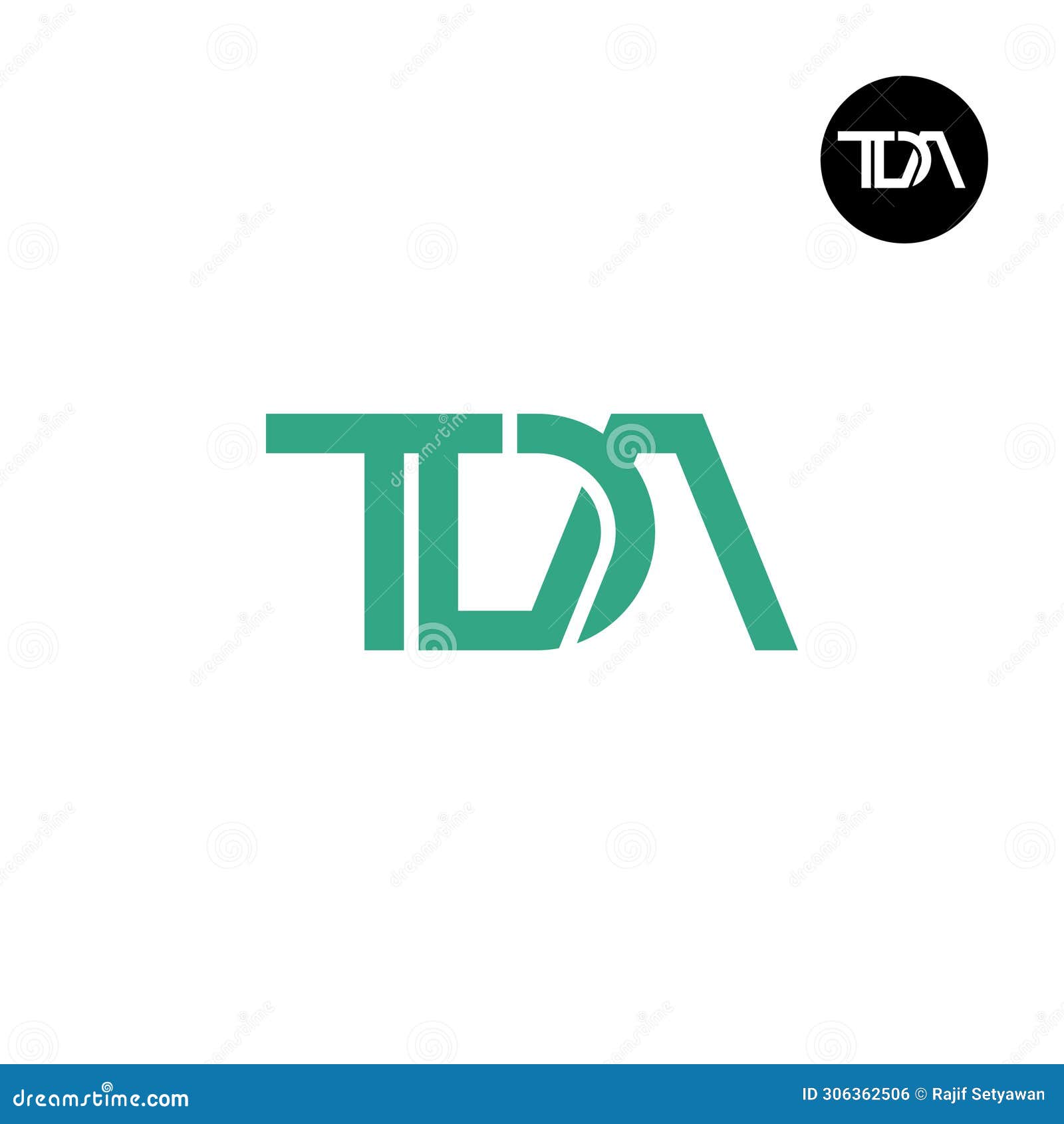 Letter TDA Monogram Logo Design Stock Vector - Illustration of ...
