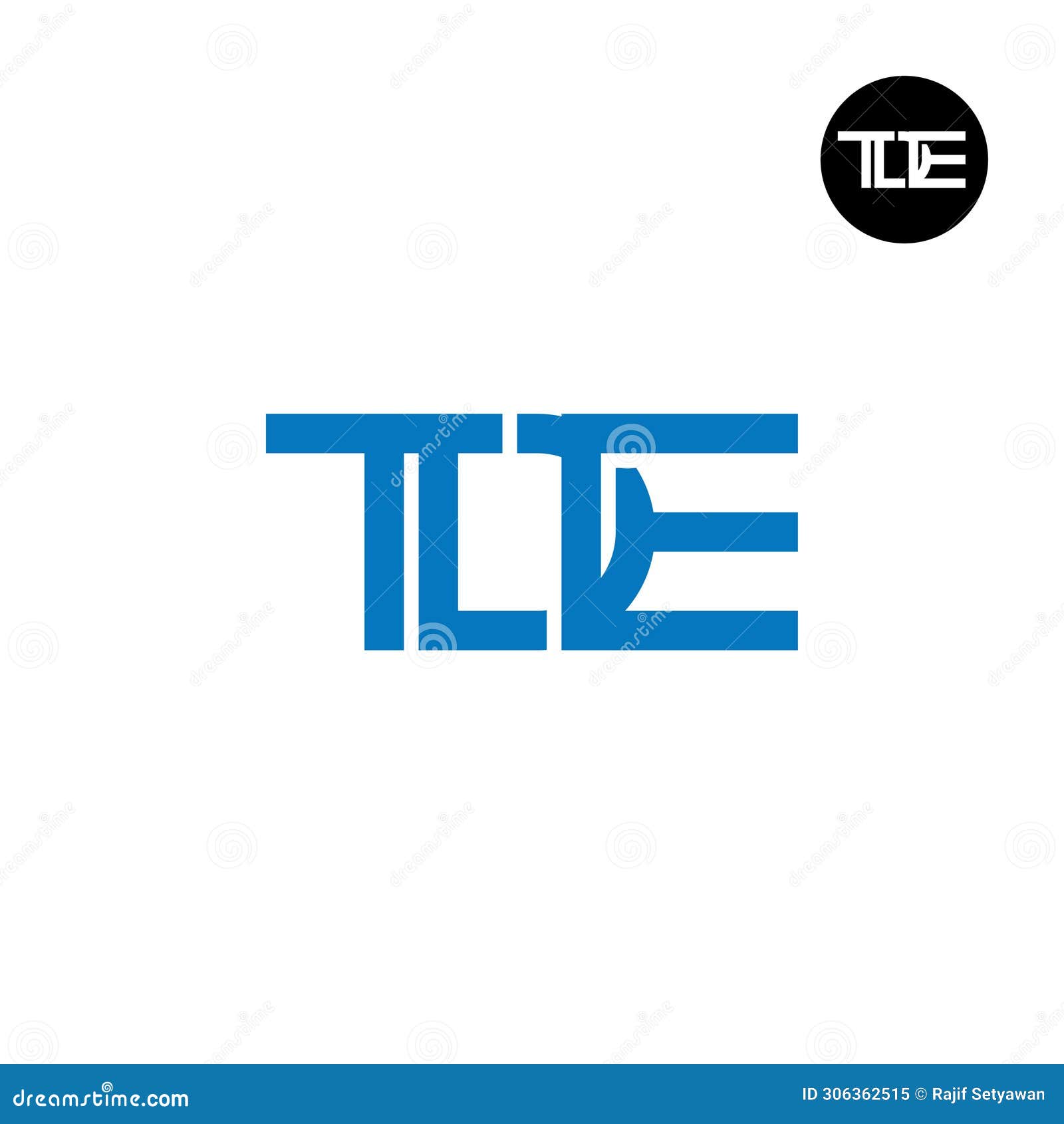 Letter TDE Monogram Logo Design Stock Vector - Illustration of minimal ...