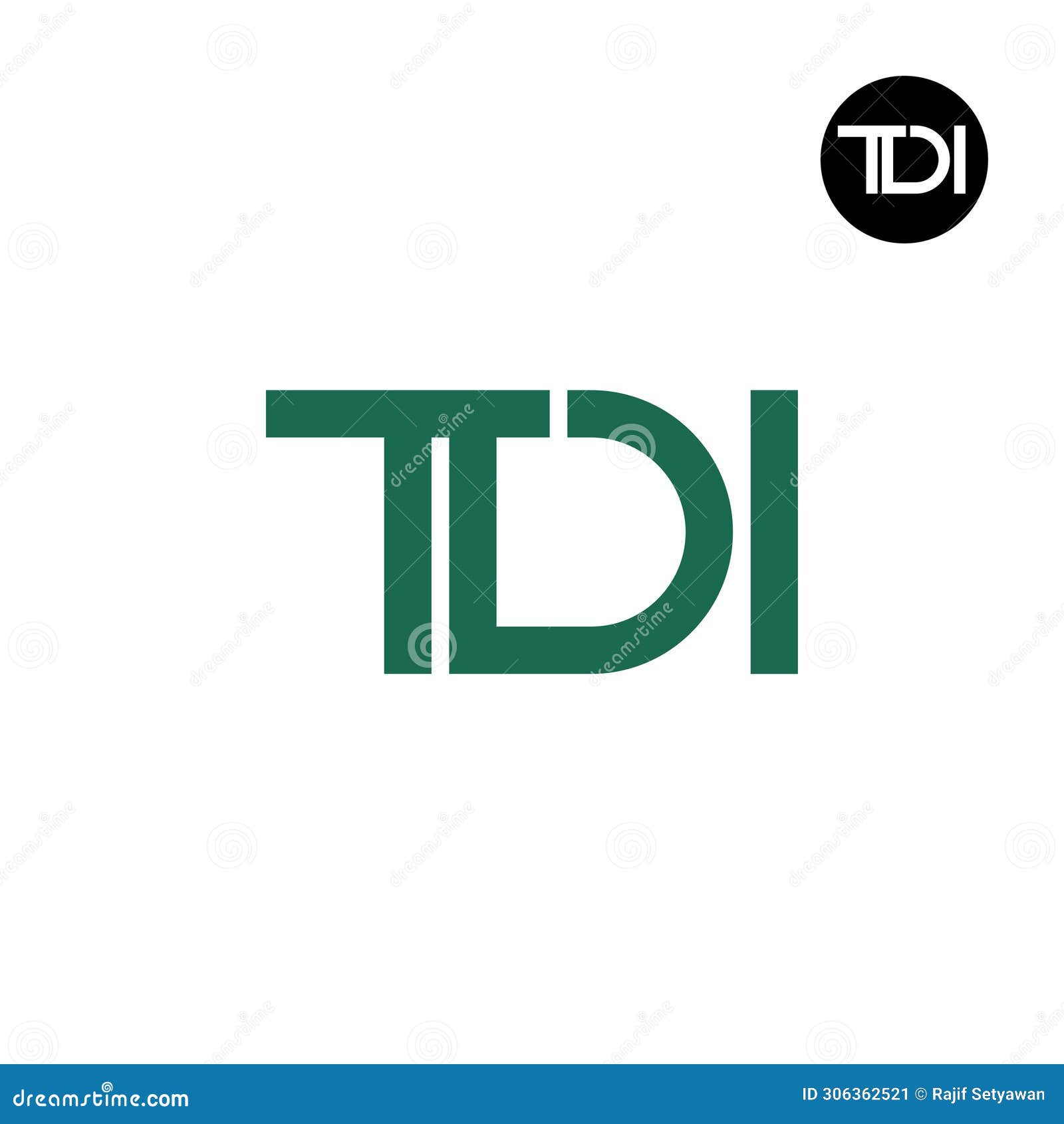 Letter TDI Monogram Logo Design Cartoon Vector | CartoonDealer.com ...
