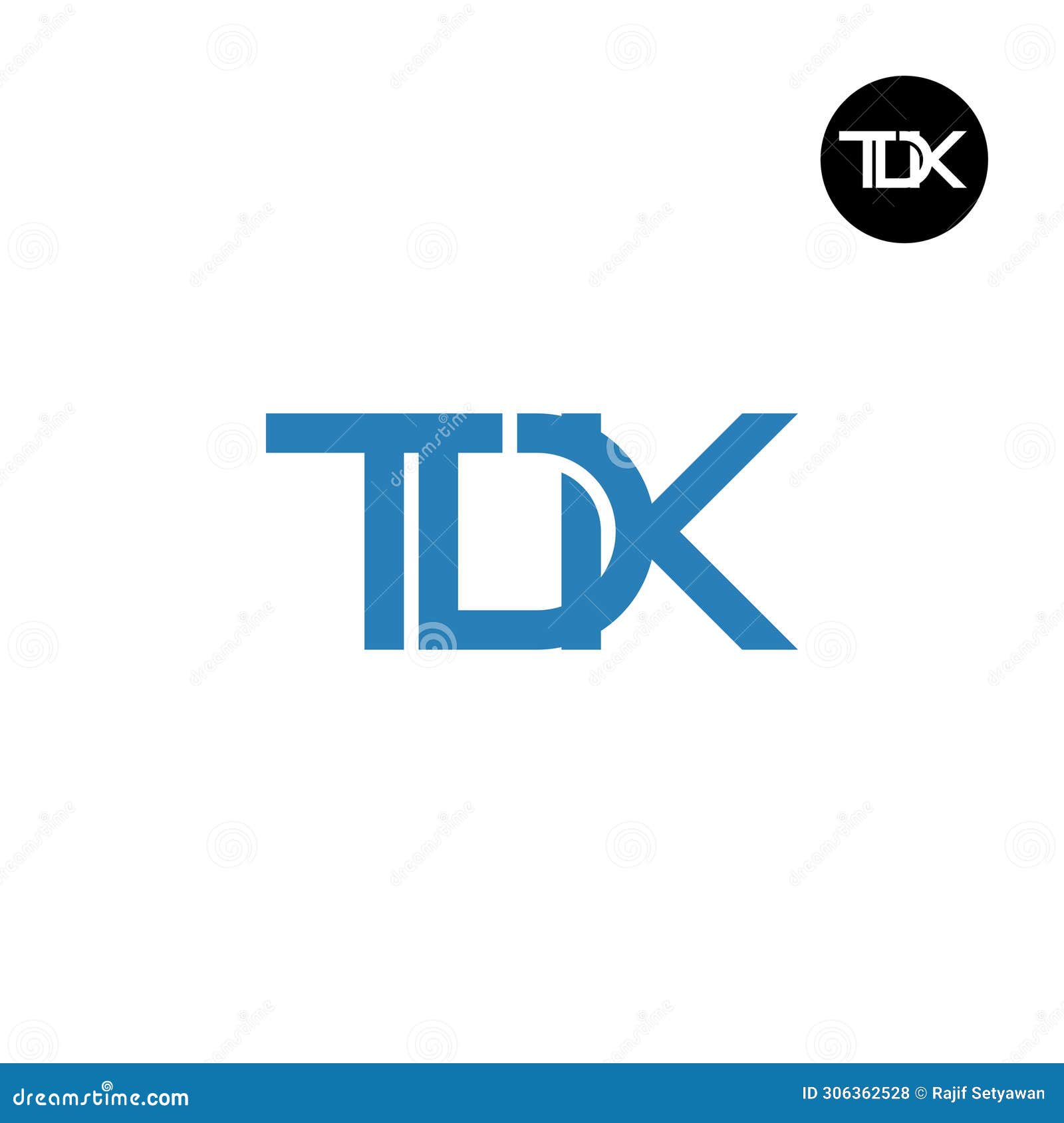 Letter TDK Monogram Logo Design Stock Vector - Illustration of ...