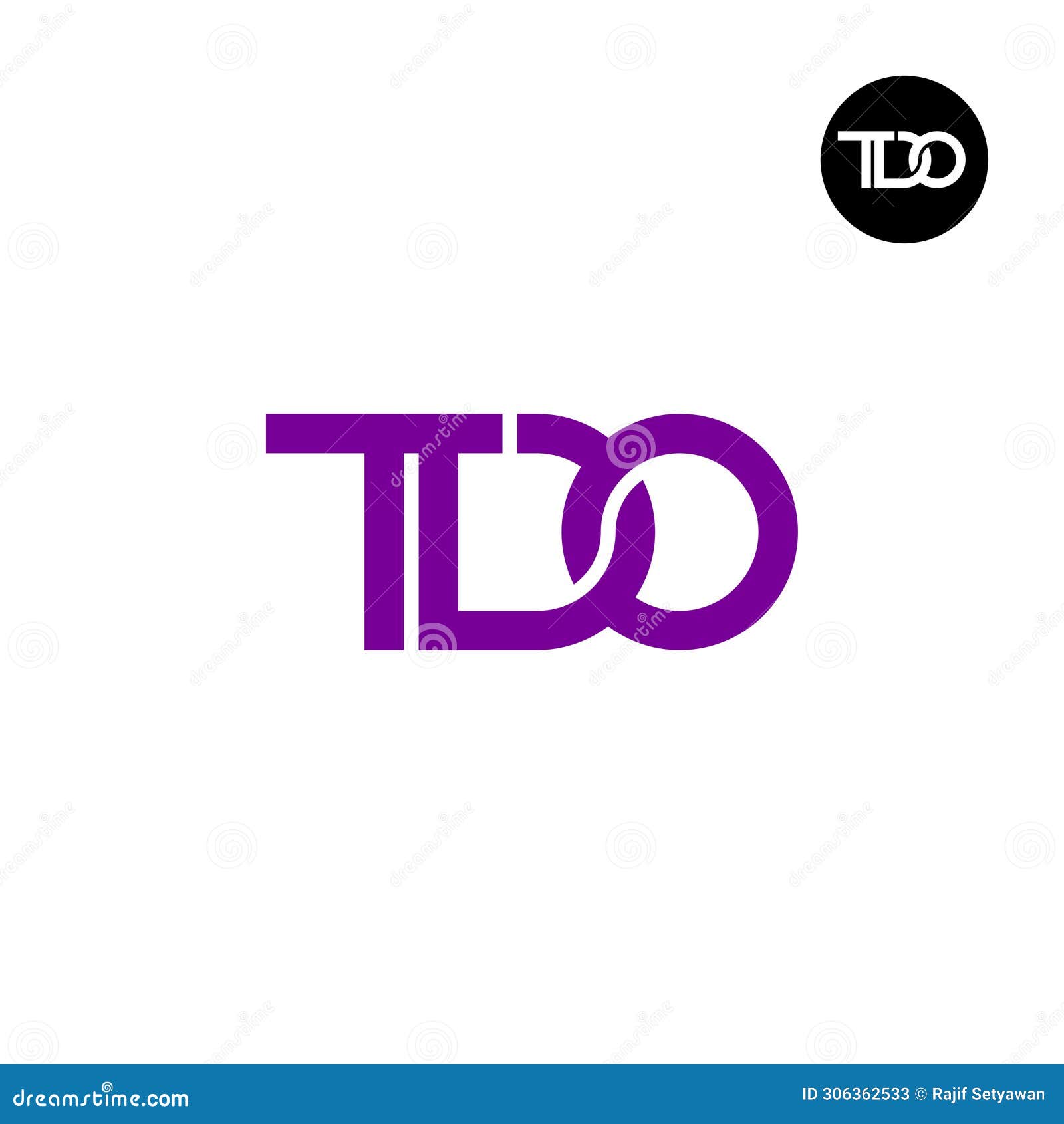 Letter TDO Monogram Logo Design Stock Vector - Illustration of monogram ...