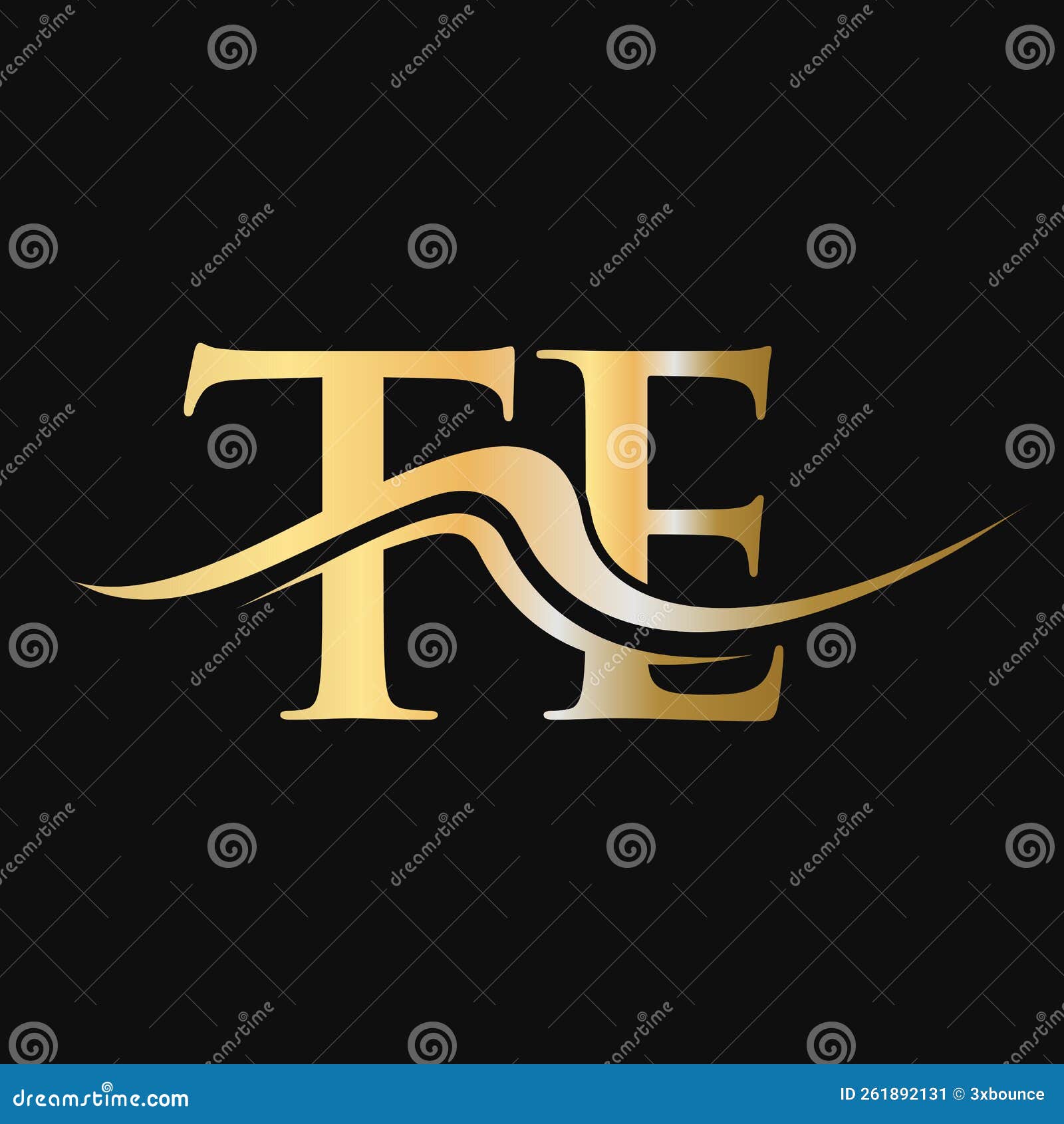 Letter TE Logo Design. Initial TE Logotype Template for Business and ...