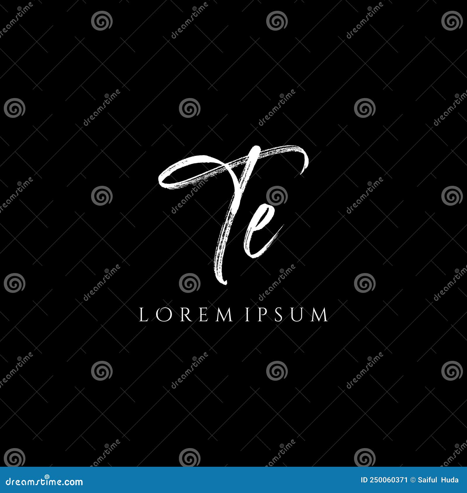 Letter TE Simple Monogram Logo Icon Design. Stock Vector - Illustration ...