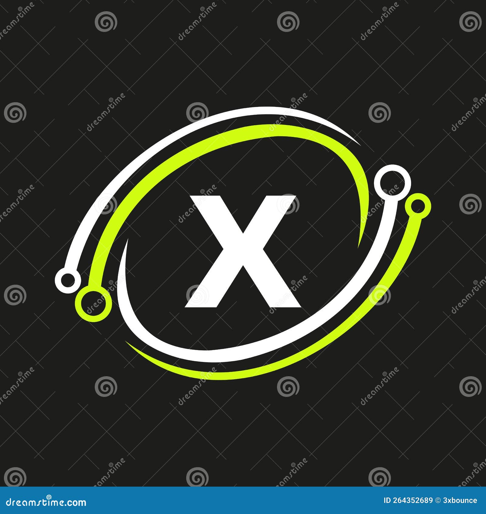 Letter X Technology Logo Combine with Technology Cable Vector Template ...