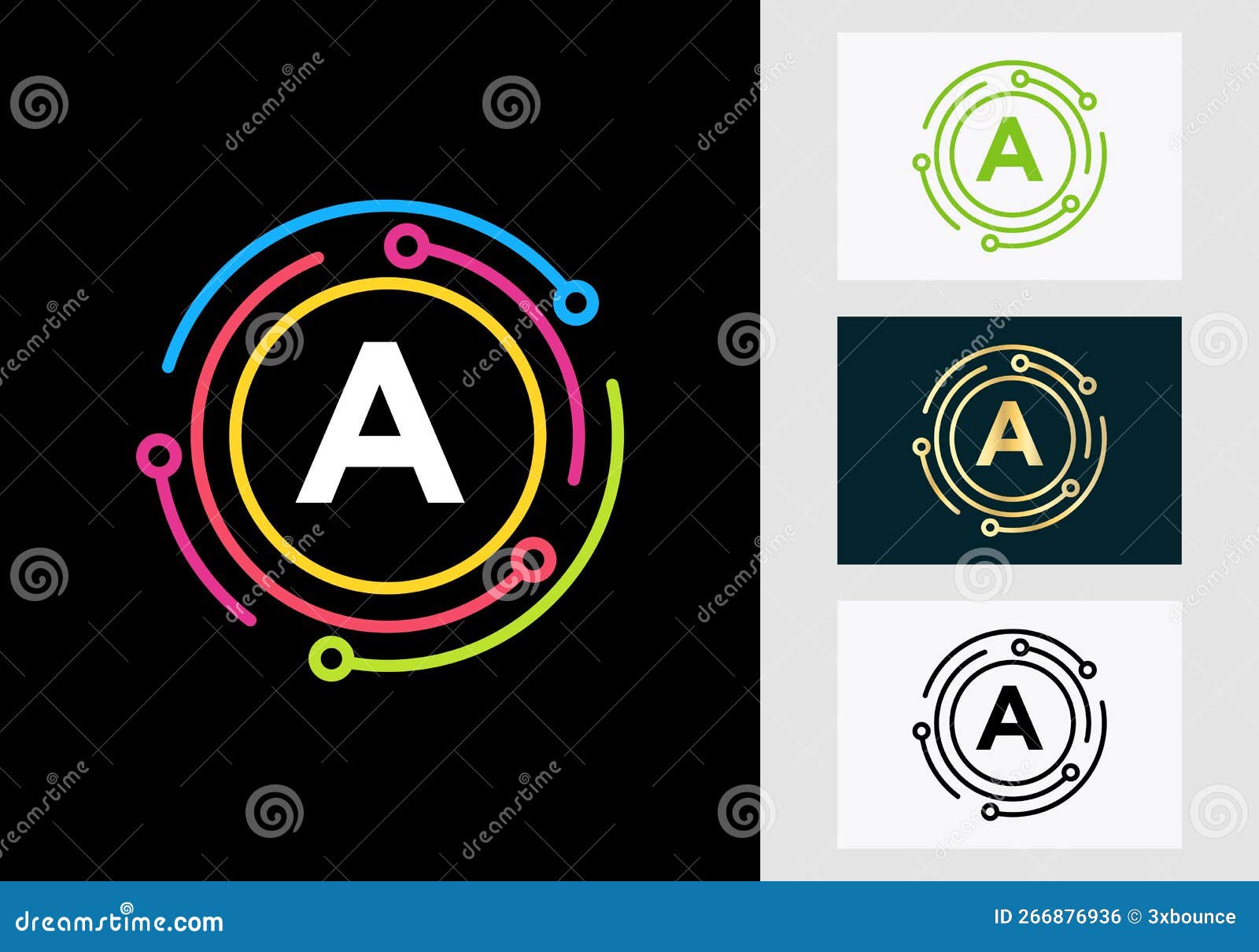 Letter a Technology Logo Design. Network Logo Symbol Stock Vector ...