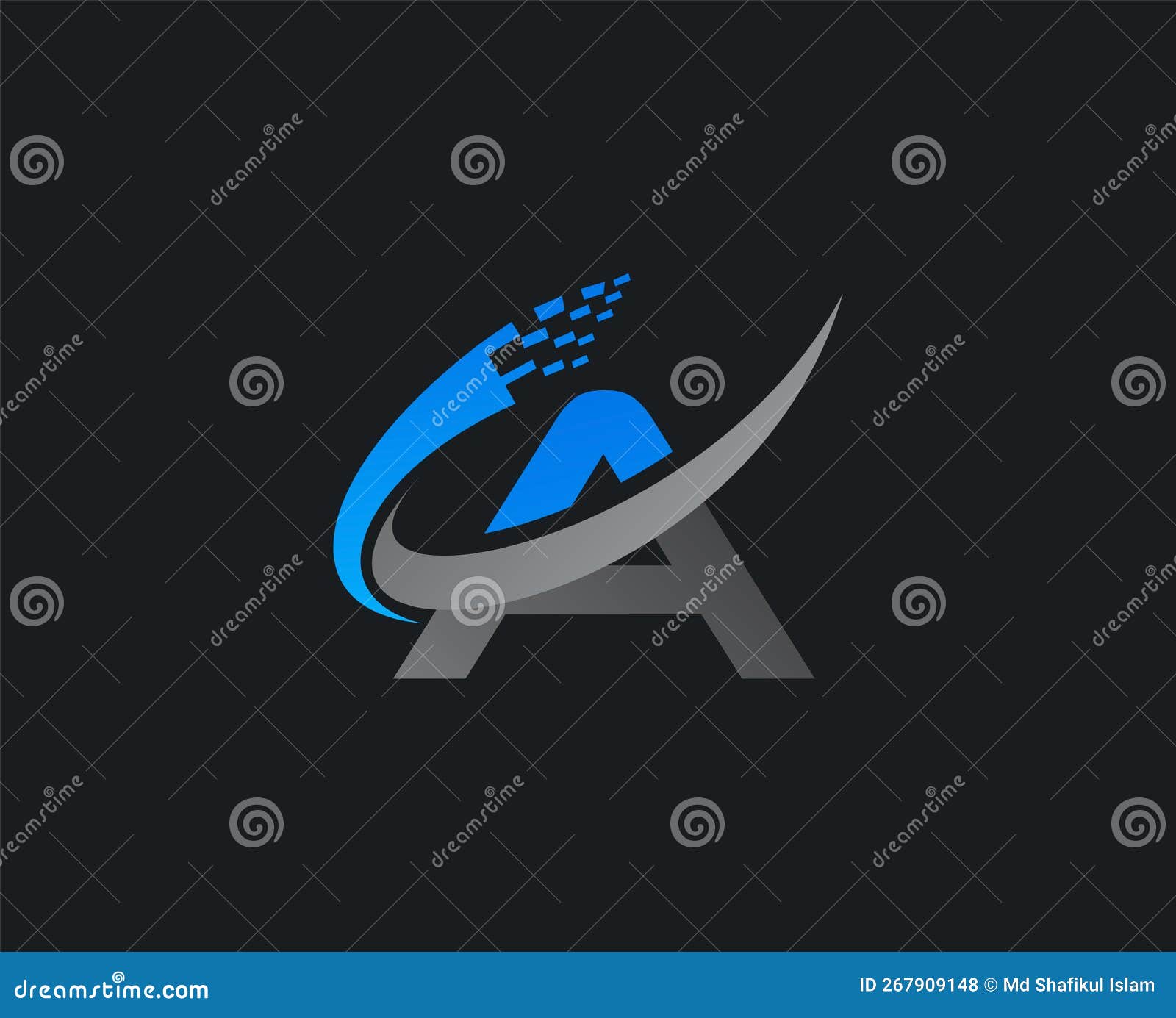 Letter a Technology Logo Design Vector Templates Stock Illustration ...