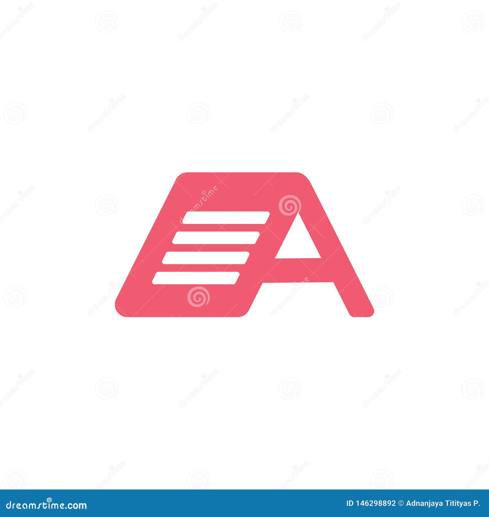 Letter a Text Paper Symbol Logo Vector Stock Vector - Illustration of ...