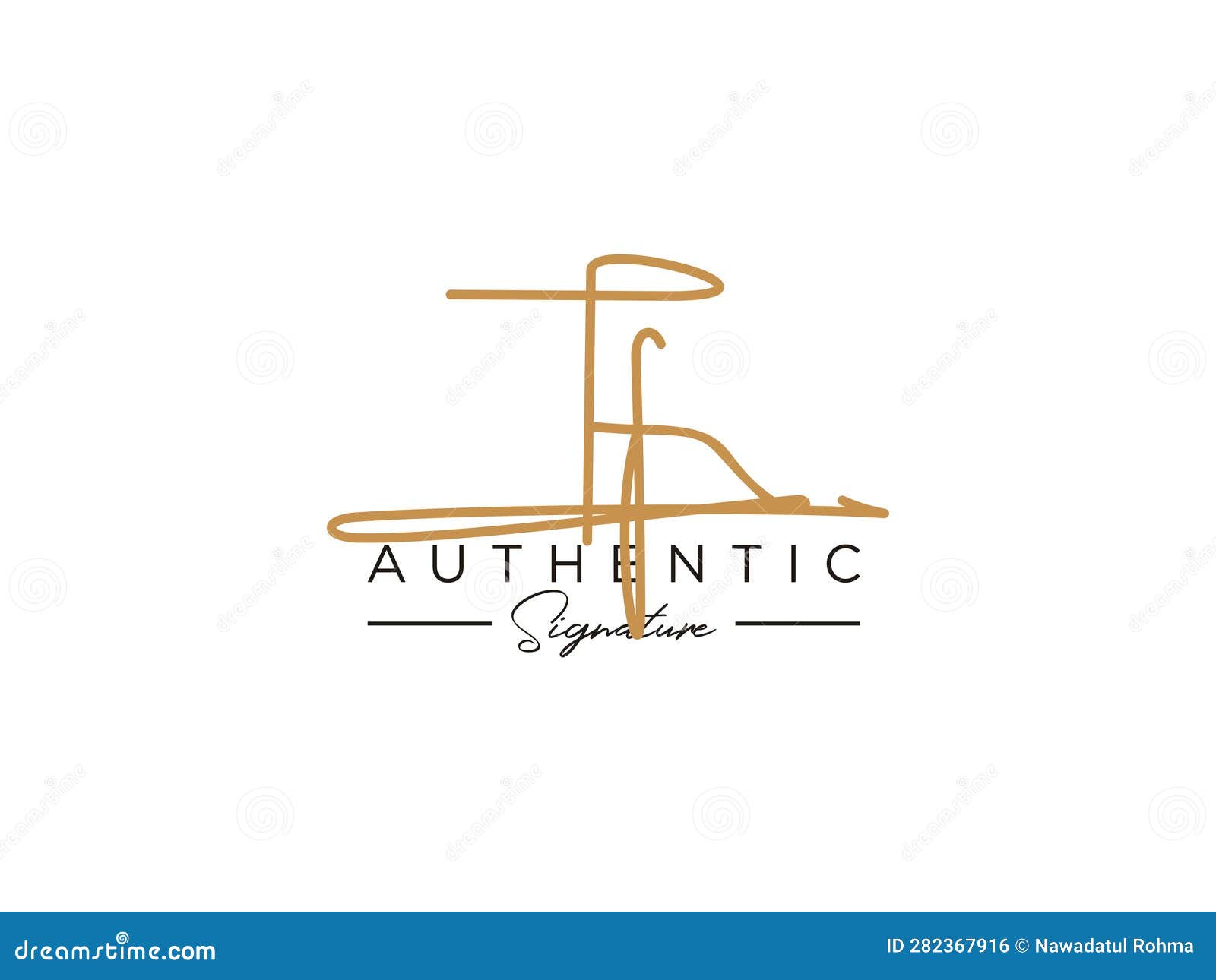 Letter TF Signature Logo Template Vector Stock Vector - Illustration of ...