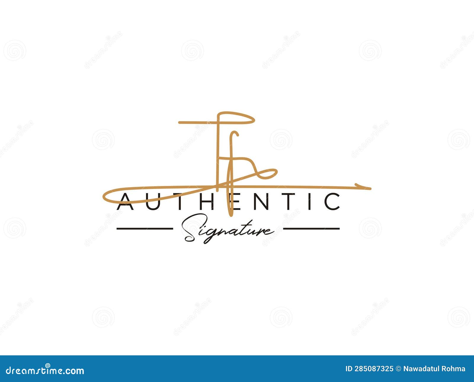Letter TF Signature Logo Template Vector Stock Vector - Illustration of ...