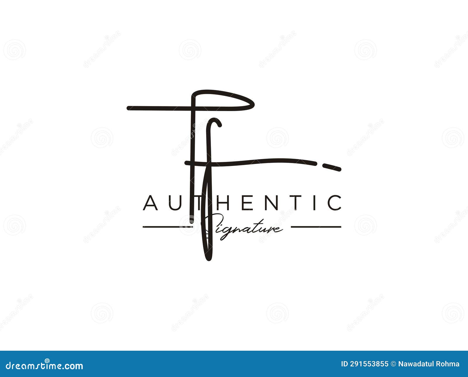 Letter TF Signature Logo Template Vector Stock Vector - Illustration of ...
